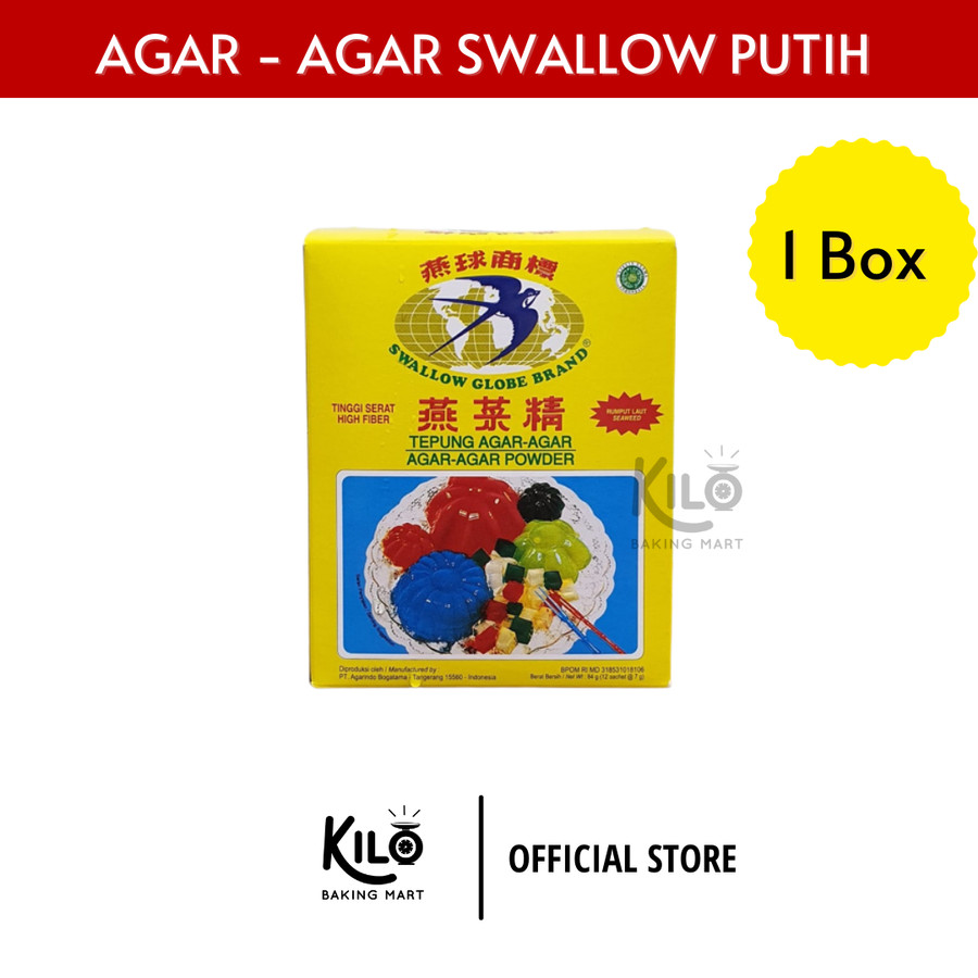 Agar Agar Swallow Putih 1 Box / Tepung Agar Agar Sachet Putih | Lazada Indonesia