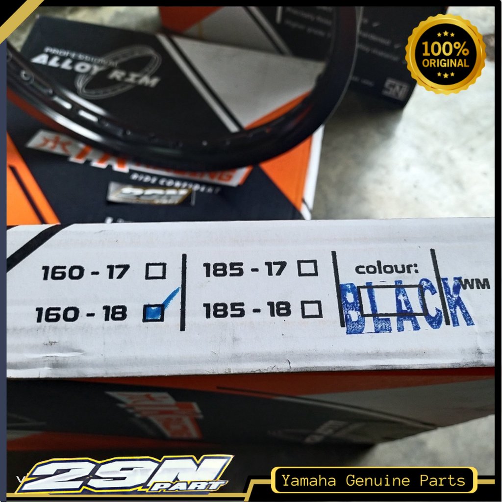 Velg Velk Ring 18 Ukuran 160 185 215 Warna Hitam Doff 36 Hole ORIGINAL ...