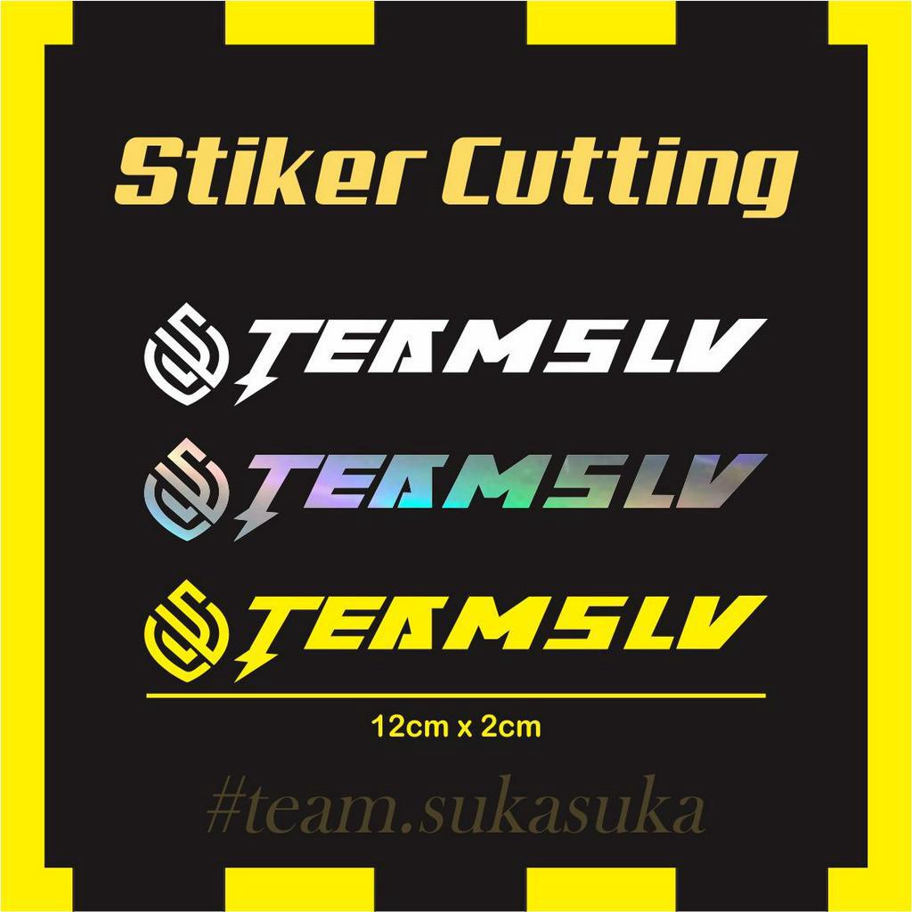 V.1 Stiker Logo TEAMSLV (1 warna) - Cutting Sticker Motor Helm Laptop ...