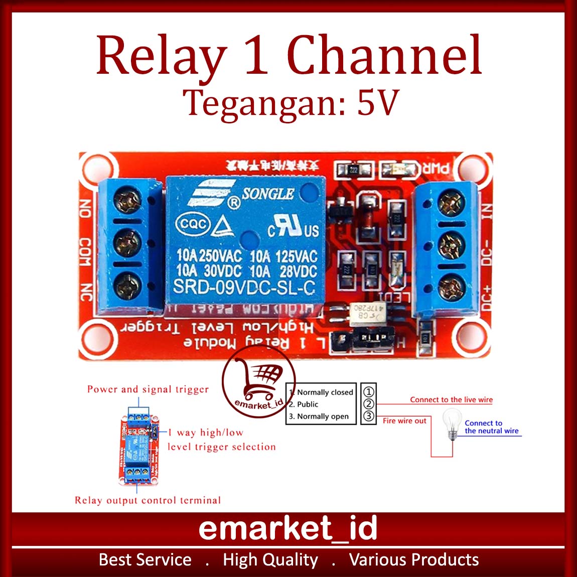 Relay 1 Channel 5V / High And Low Trigger Hi-Lo Arduino | Lazada Indonesia