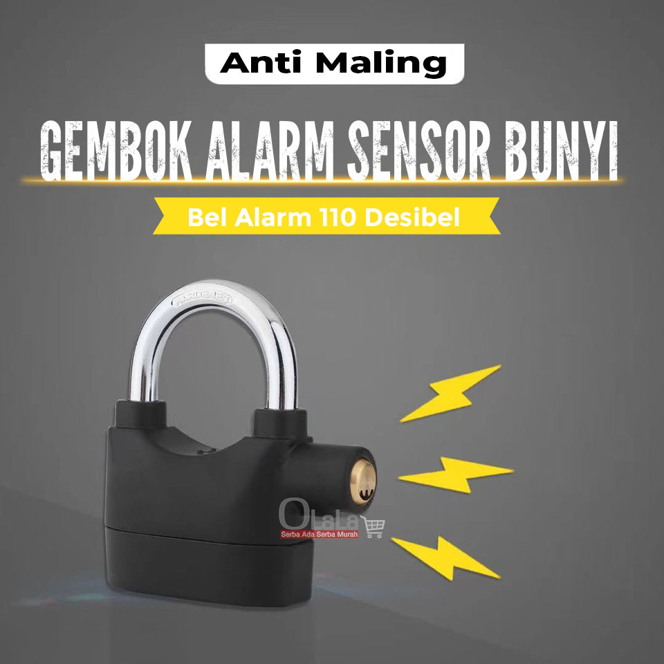 KUNCI PENGAMAN GEMBOK ALARM SENSOR OLL-LOCK1110/1111 | Lazada Indonesia