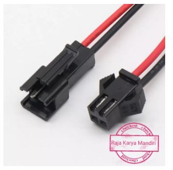 Soket Socket Sambungan 2 PIN Terminal kabel Male Female Konektor ...