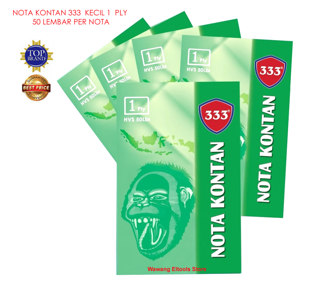 Nota Kontan 333 Kecil 1 ply 50 lembar / 1 pak isi 10 buku nota | Lazada ...