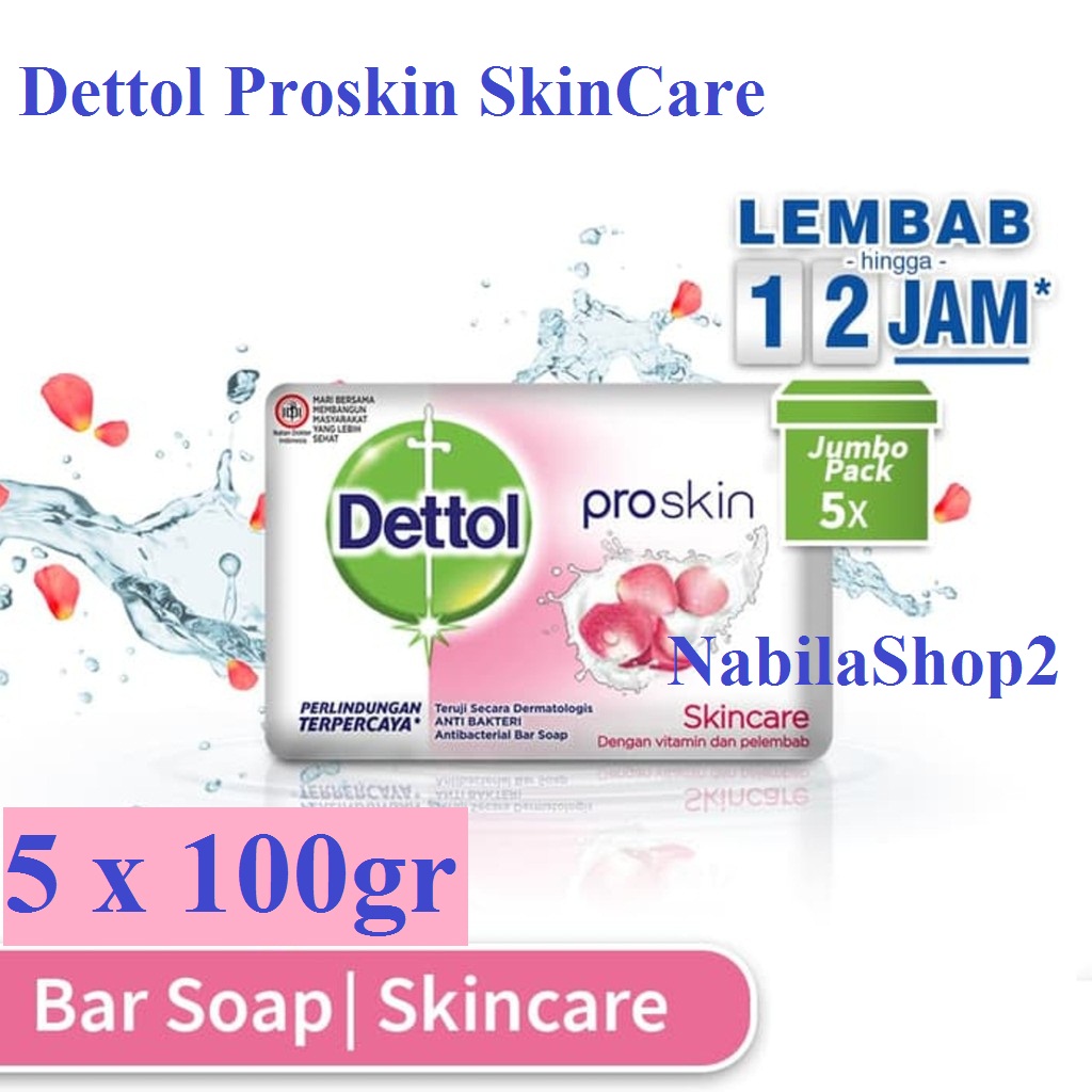Dettol proskin SkinCare bar soap paket isi 5 100gr | Lazada Indonesia