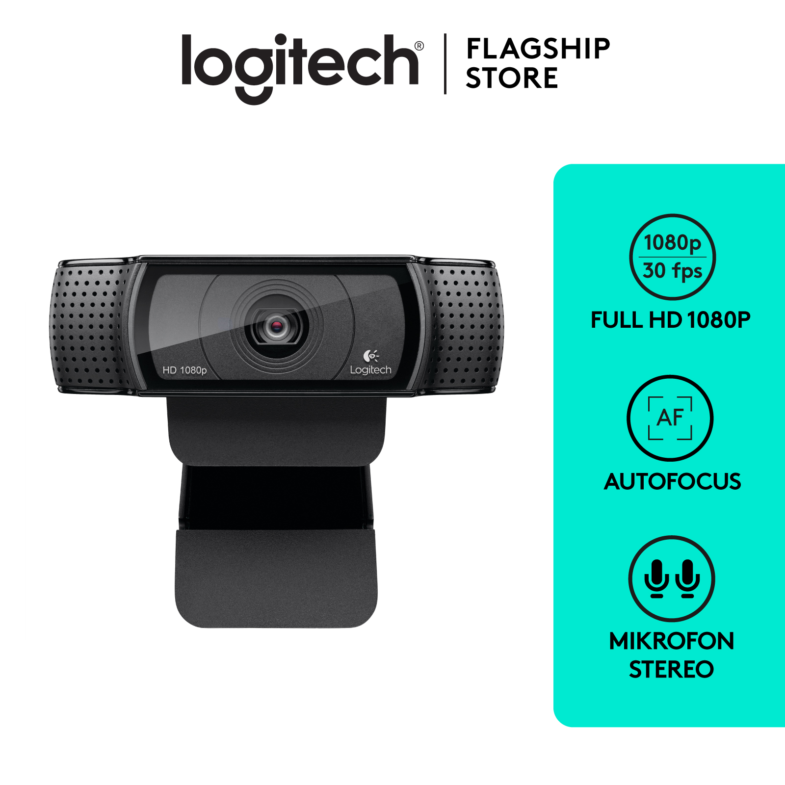 Logitech C920 Webcam PRO Full HD 1080p dengan Autofocus dan Noise ...
