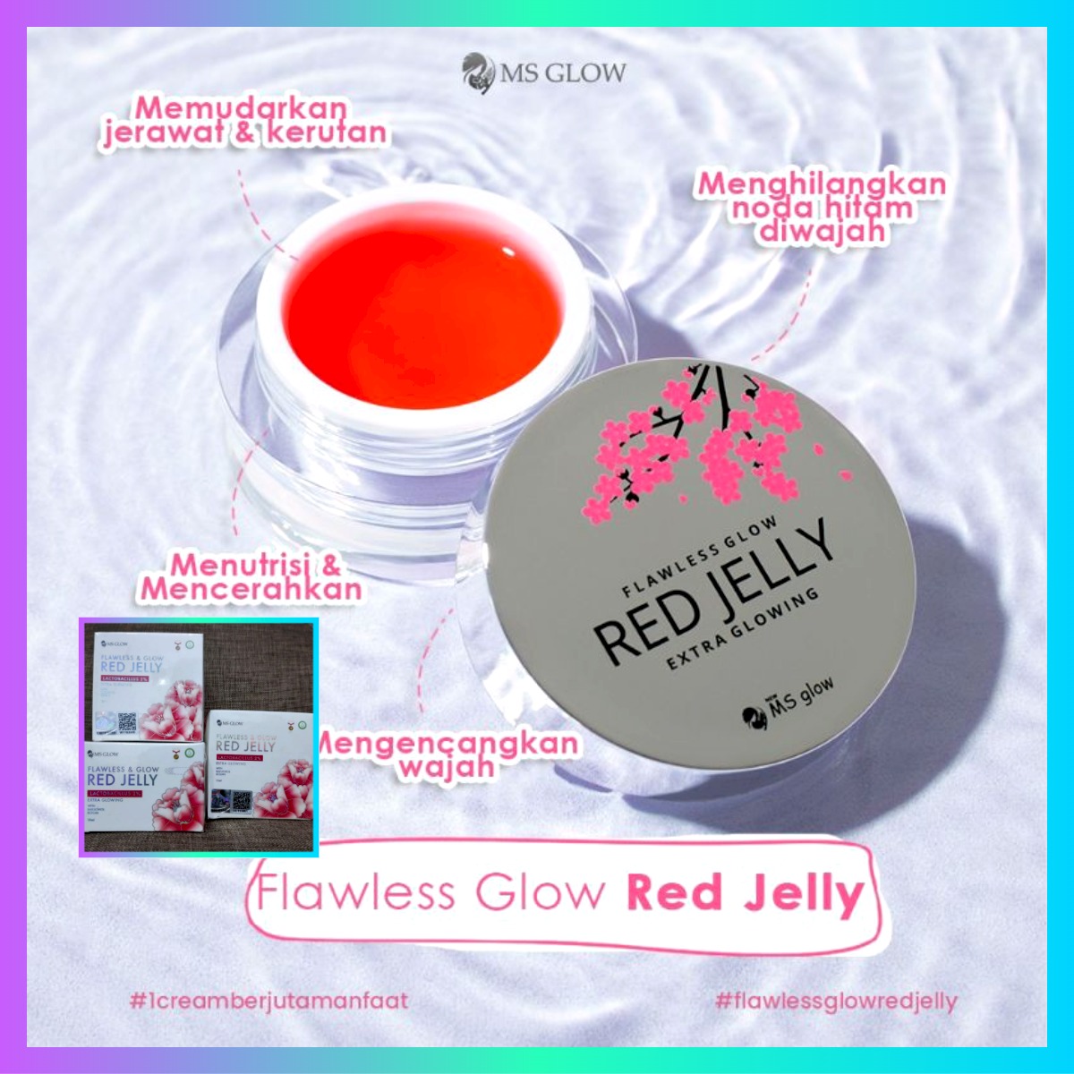 Red Jelly Ms Glow Barcode Kemasan Baru / Extra Glowing | Lazada Indonesia