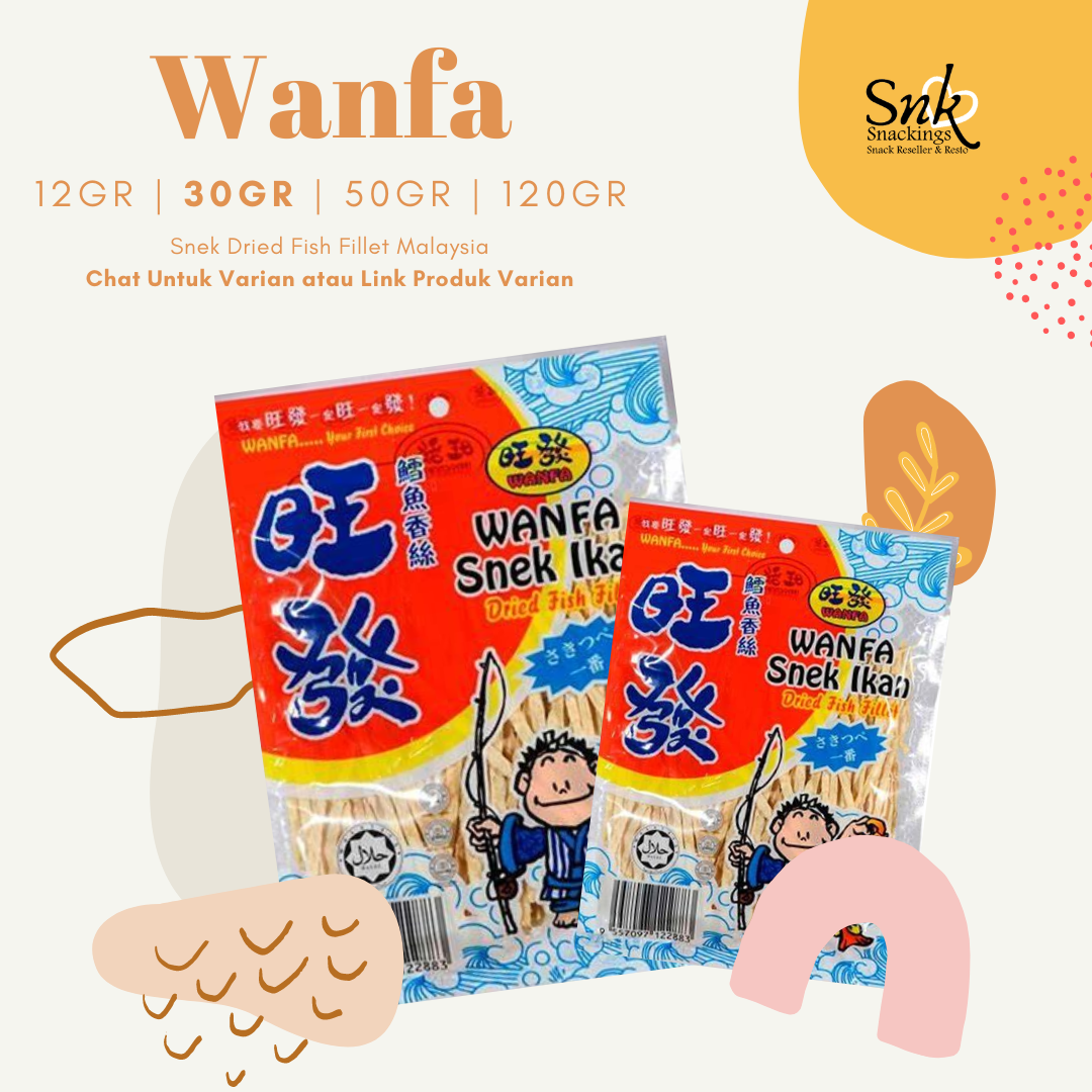 Wanfa 30gr Snek Ikan Fillet Fish Snack Malaysia Juhi Dahfa | Lazada ...