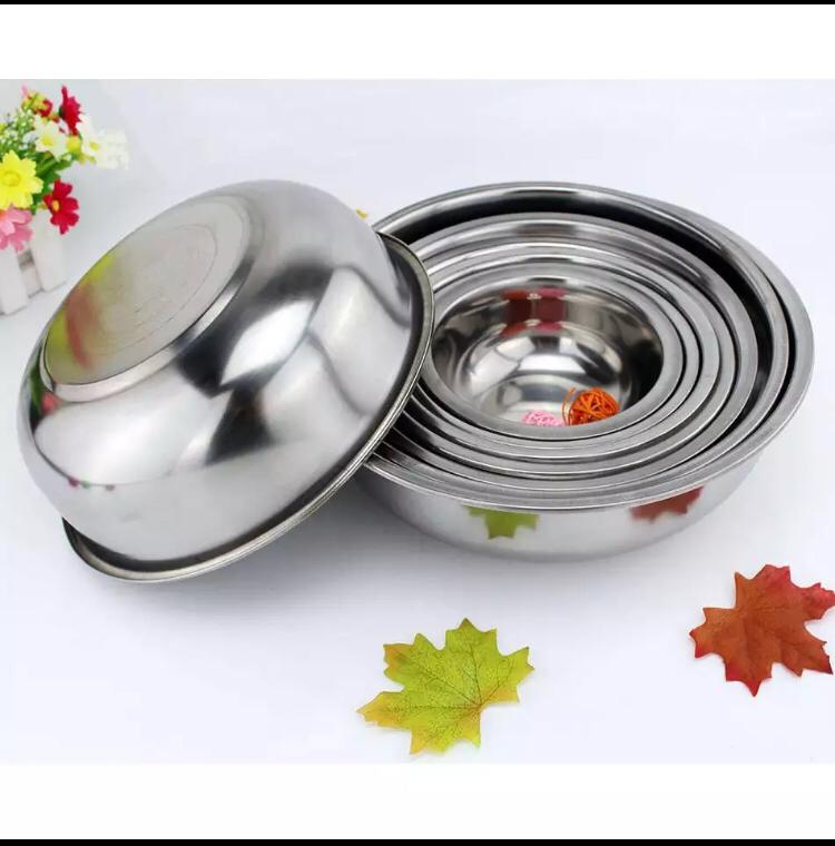 baskom stainless /1 set isi 6 ukuran 18-28 cm | Lazada Indonesia