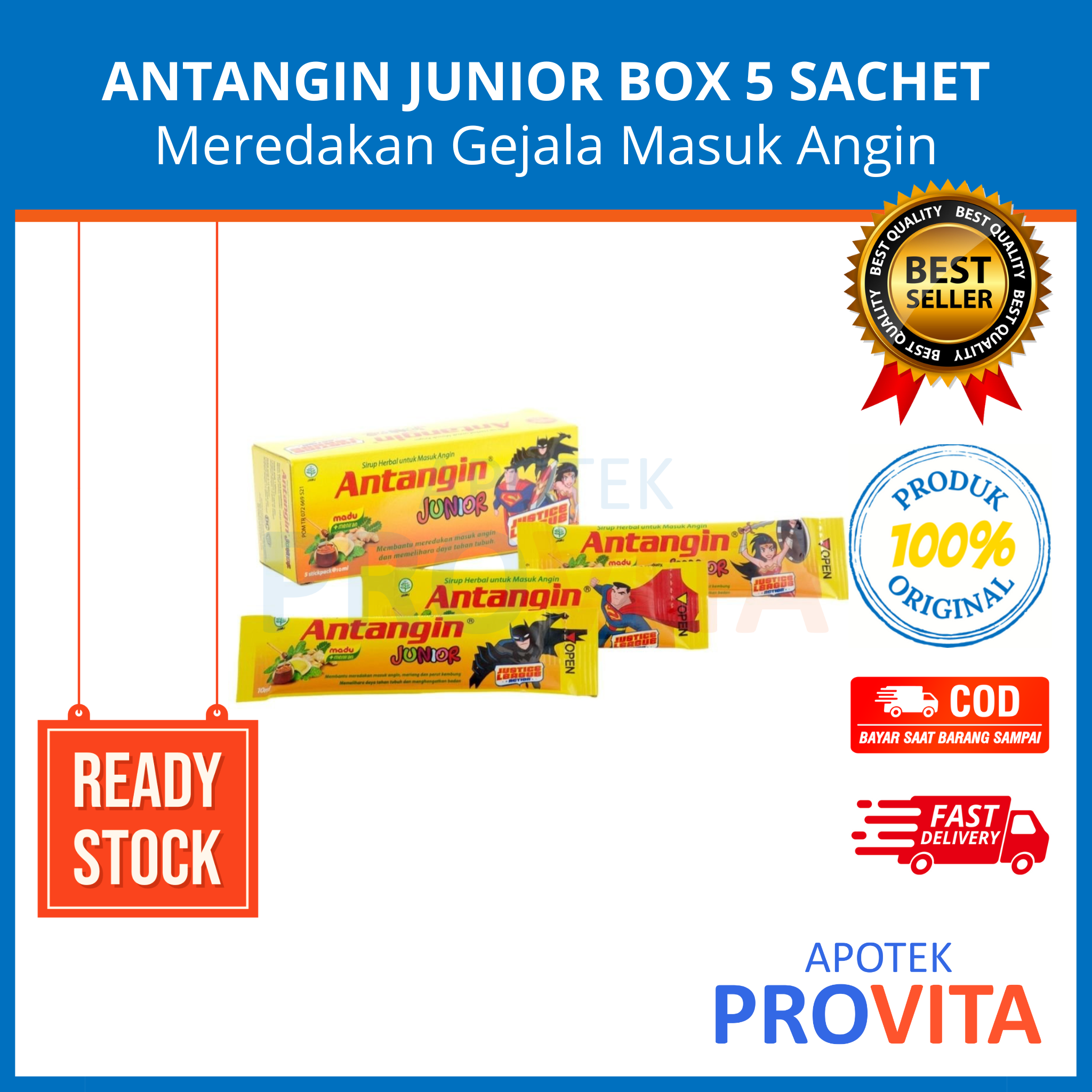 ANTANGIN JUNIOR MADU BOX 5 SACHET - Obat Sirup Herbal Masuk Angin Anak ...
