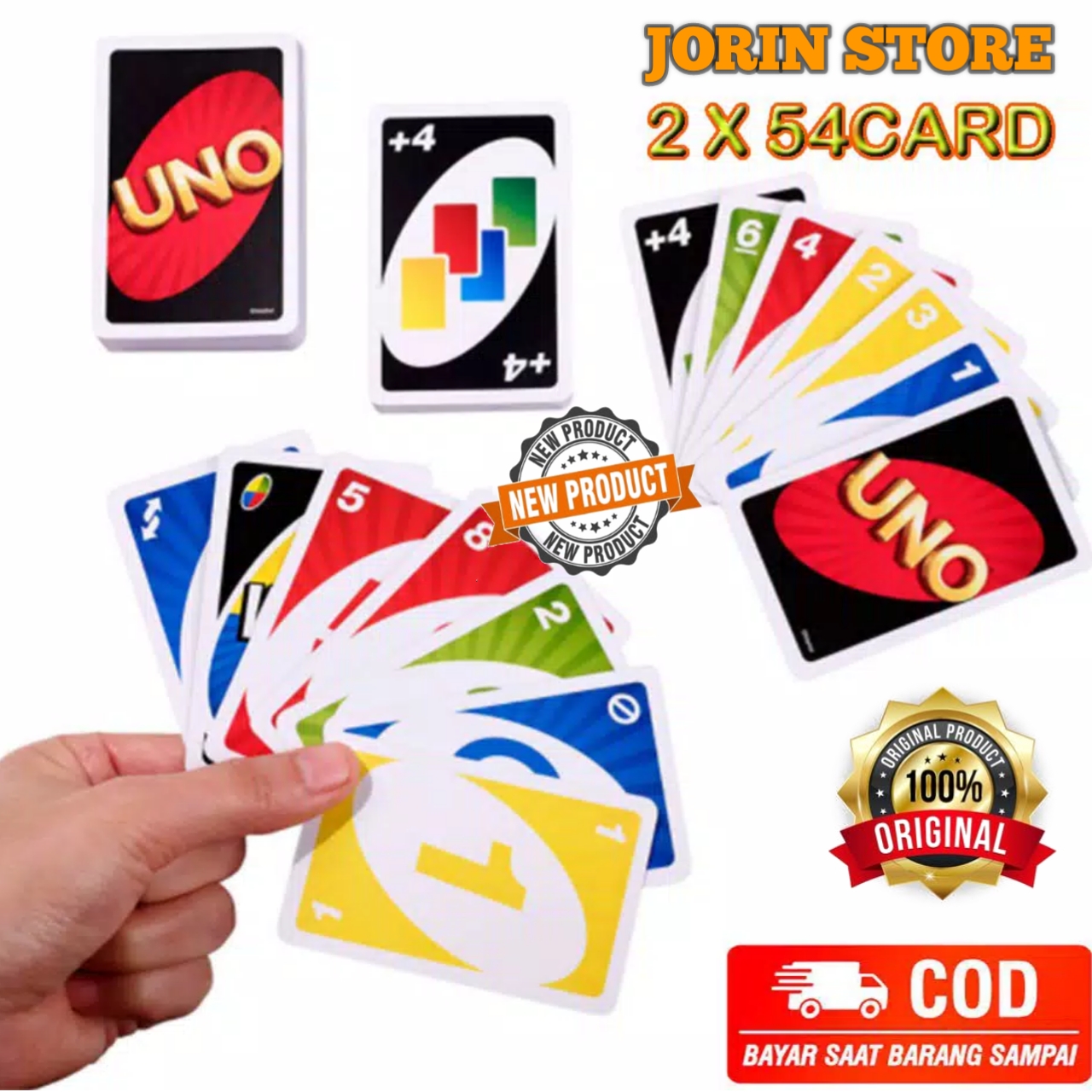Kartu Uno isi 2 x 54 | Mainan Edukasi kartu Uno | Permainan Tradisional ...