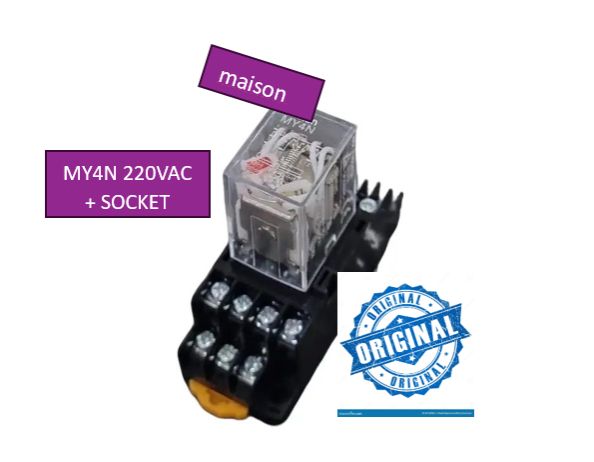 Relay MY4N 220VAC Plus socket / my4 220v 14 pin relay my4n 220v | Lazada Indonesia
