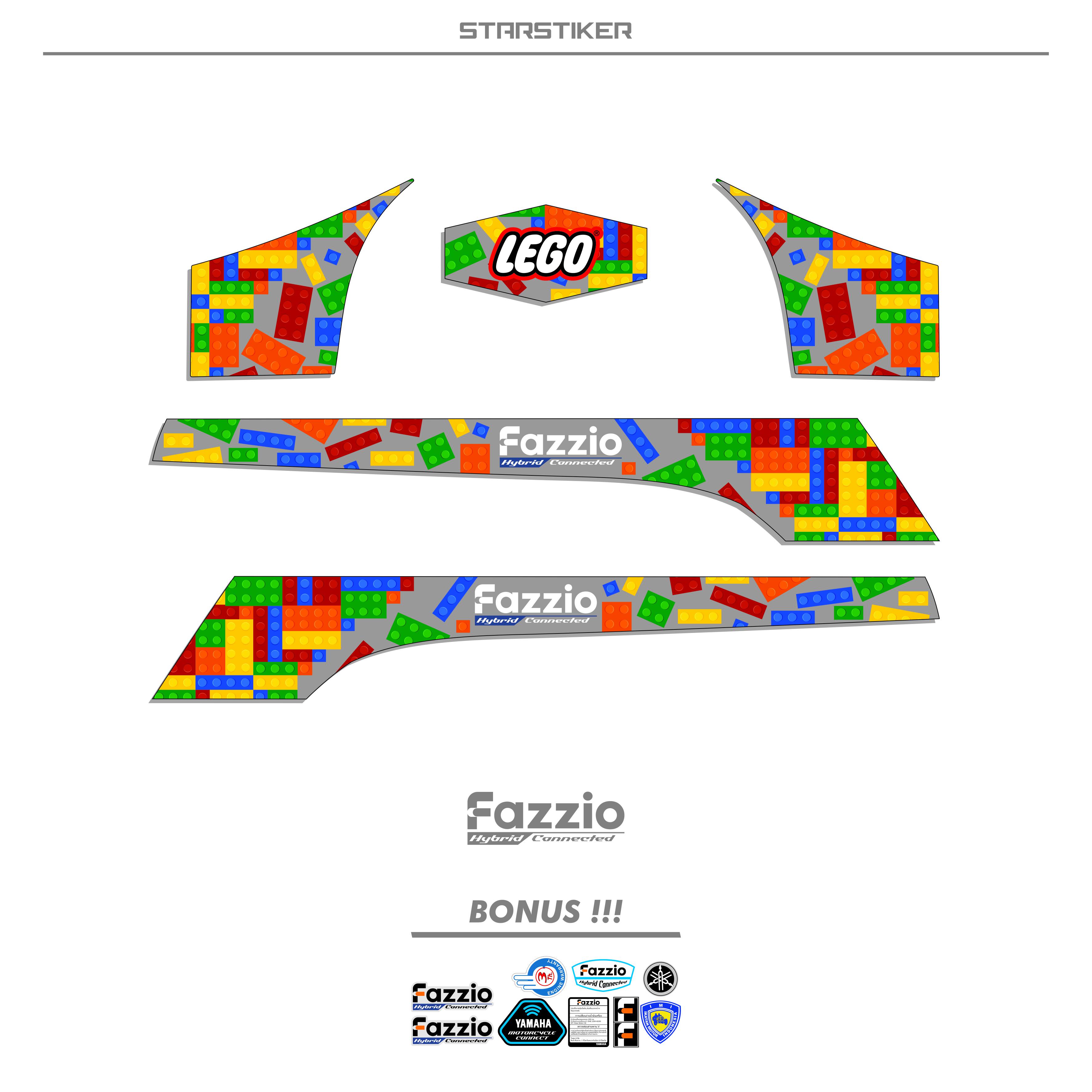 YFL1 STRIPING FAZZIO STIKER STICKER YAMAHA FAZZIO LEGO EDITION LIST ...