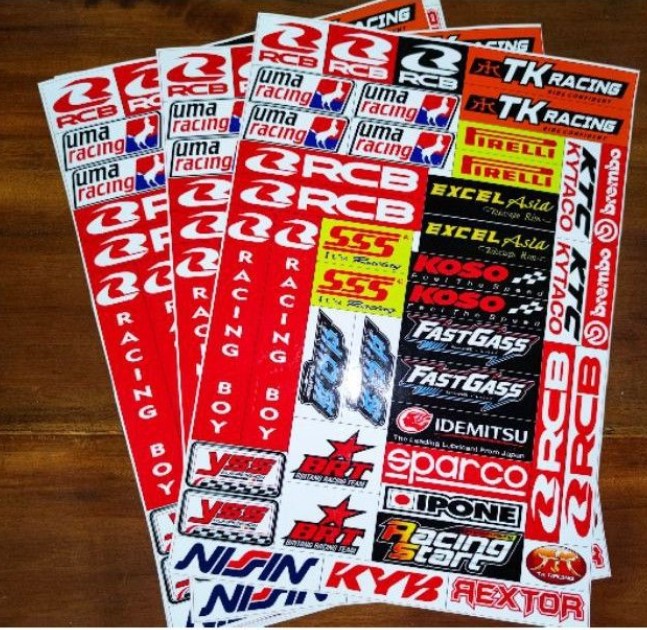 STICKER PACK SPONSOR RACING RCB HG MEKANIK AMATIRAN SSS MOTUL VARIASI ...
