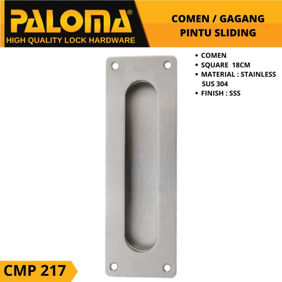 Handle Pintu Sliding PALOMA CMP 217 SQ 18cm | Comen Flush Tanam Geser ...