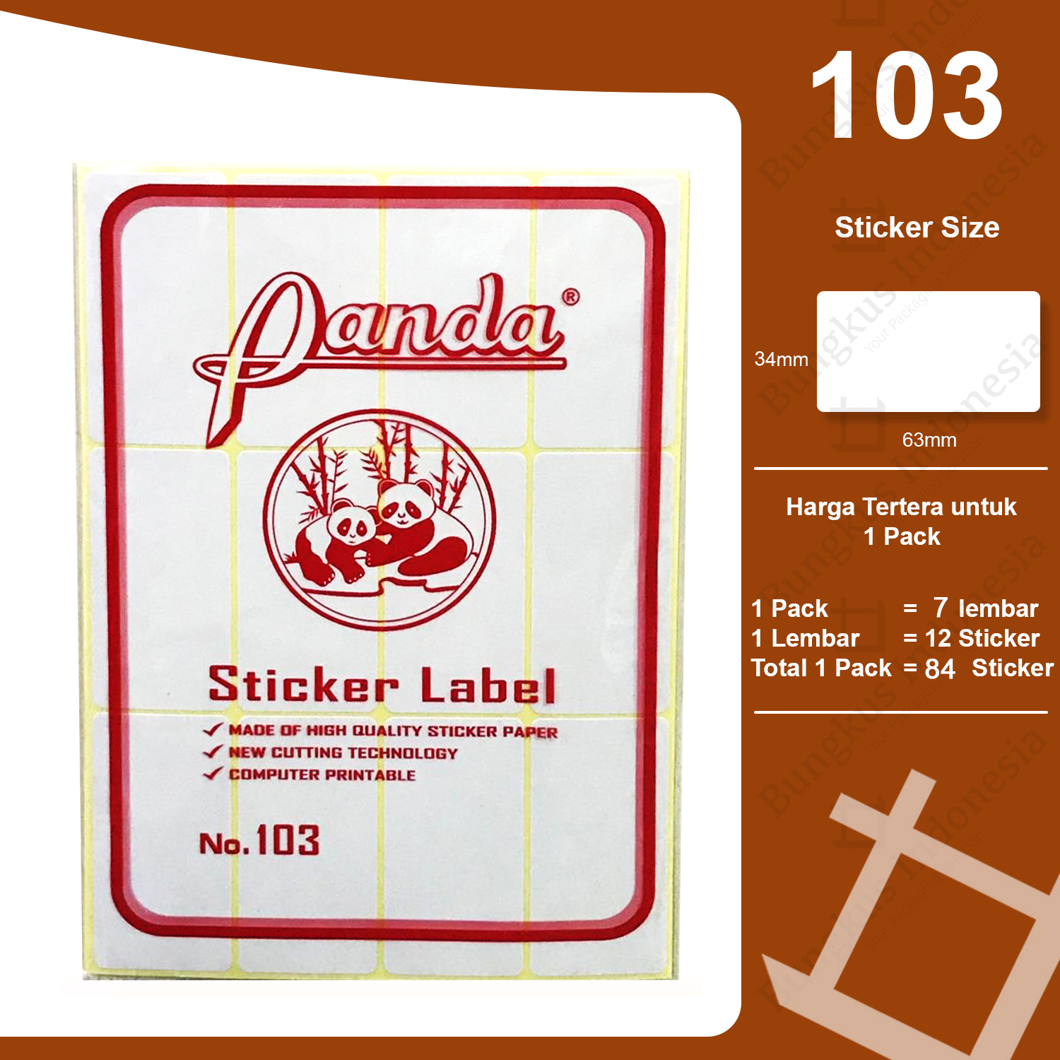 Stiker Label 103 Panda | Lazada Indonesia