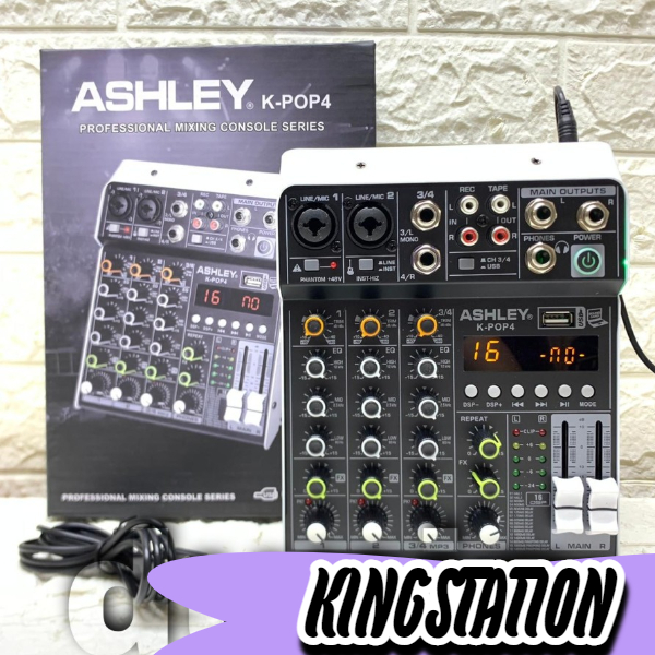 Mixer Audio ASHLEY K-POP4 KPOP4 4 channel ORIGINAL | Lazada Indonesia