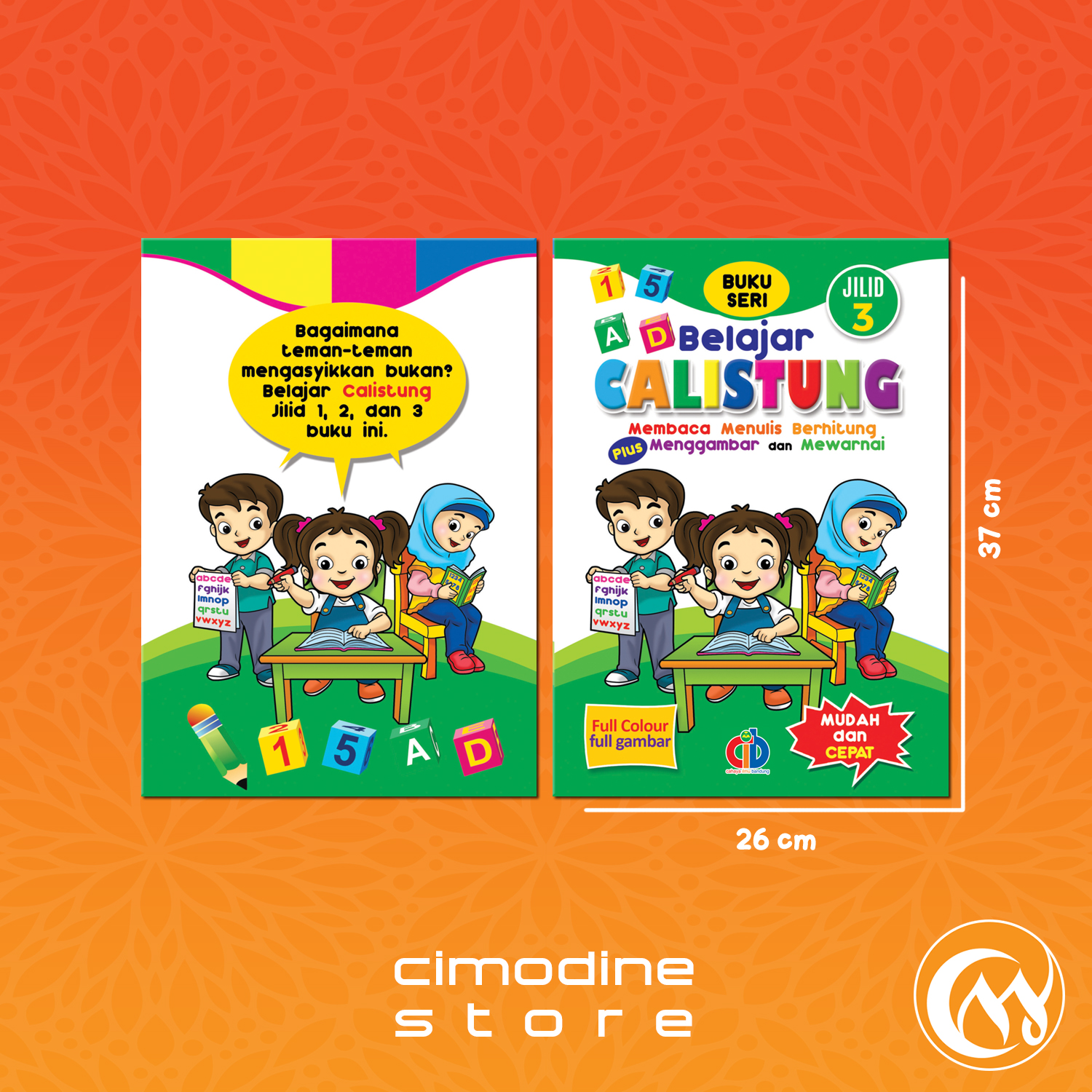 Belajar Calistung Jilid 1 2 3 Full Colour/Full Gambar | Buku Membaca ...