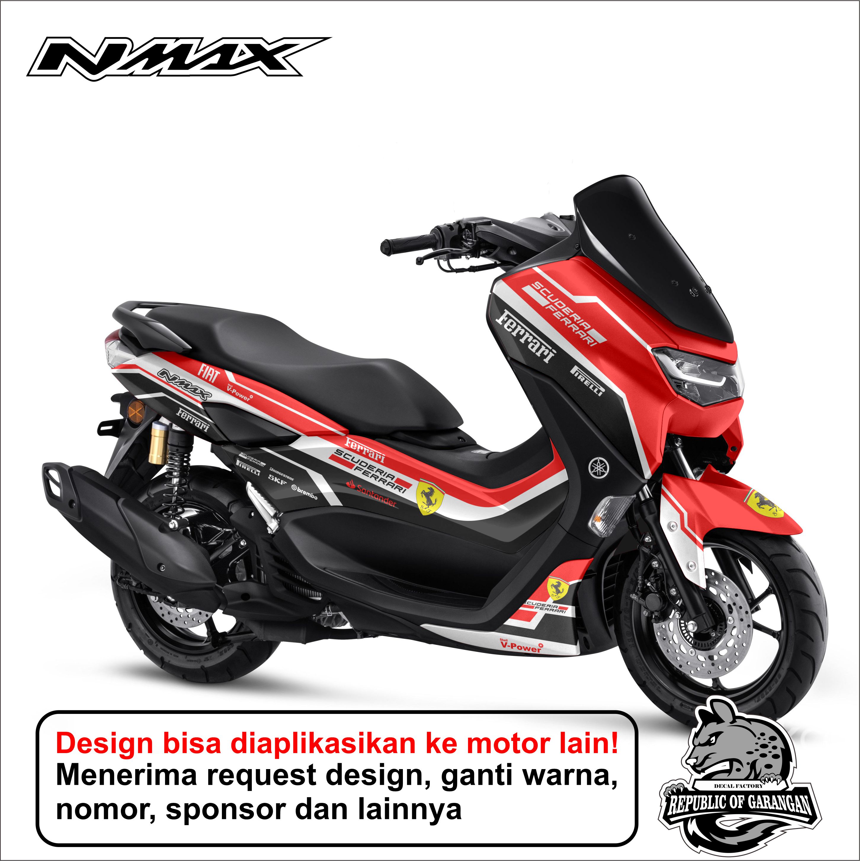 Sticker Nmax Full Body//Decal Nmax Full Grafis-livery ferari f1 ...