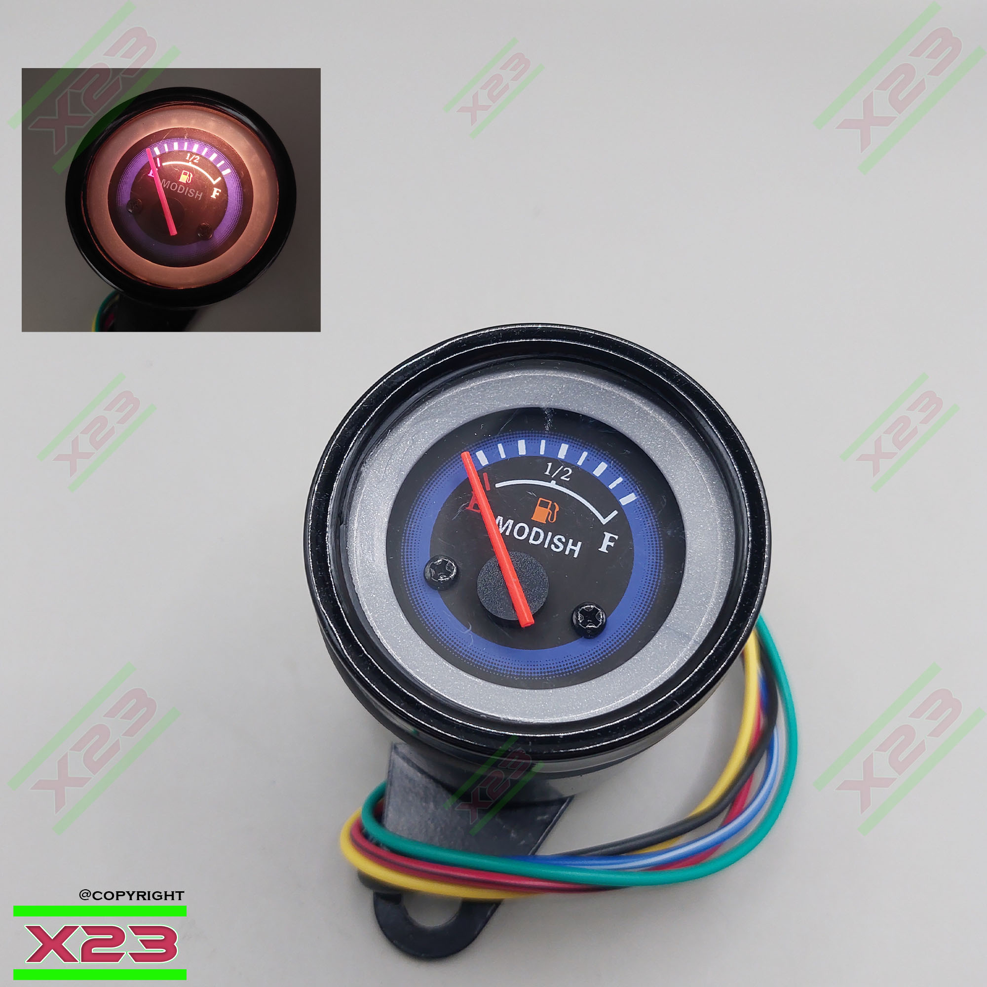 Speedometer fuel meter ampere bensin hitam variasi fuelmeter - aper ...