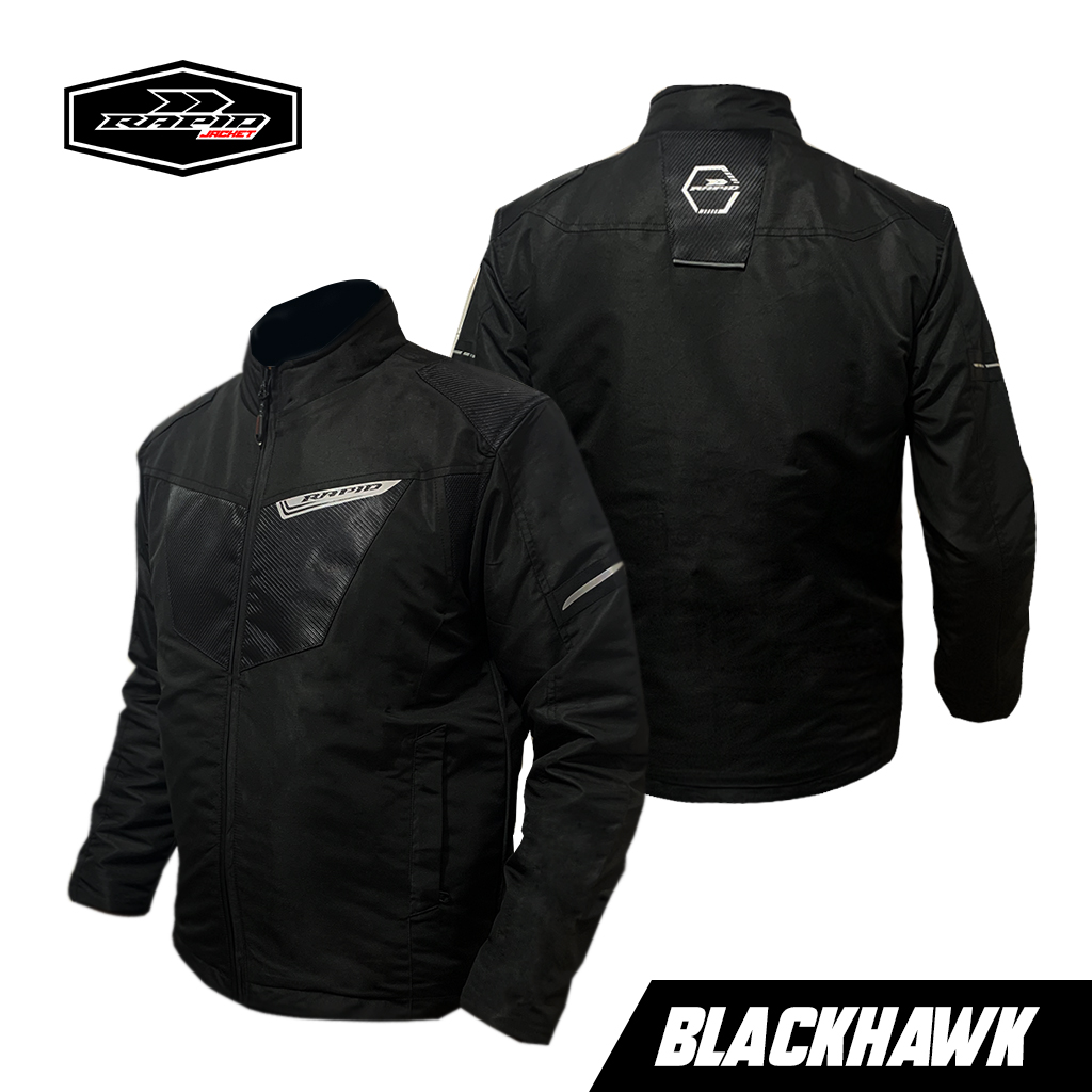 Jaket motor riding RAPID BLACKHAWK pria parasit jacket reflektif ...