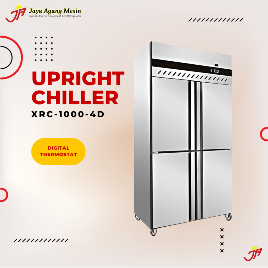 RSA XRC-1000-4D SS Upright Chiller Kulkas Dapur Stainless 4 Pintu XRC ...