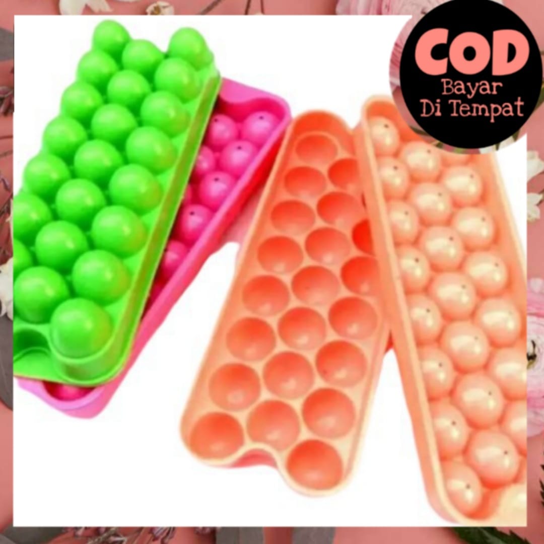 Ice Ball Tray Cetakan Model Bulat Telur Puyuh cetakan jelly es dll ...