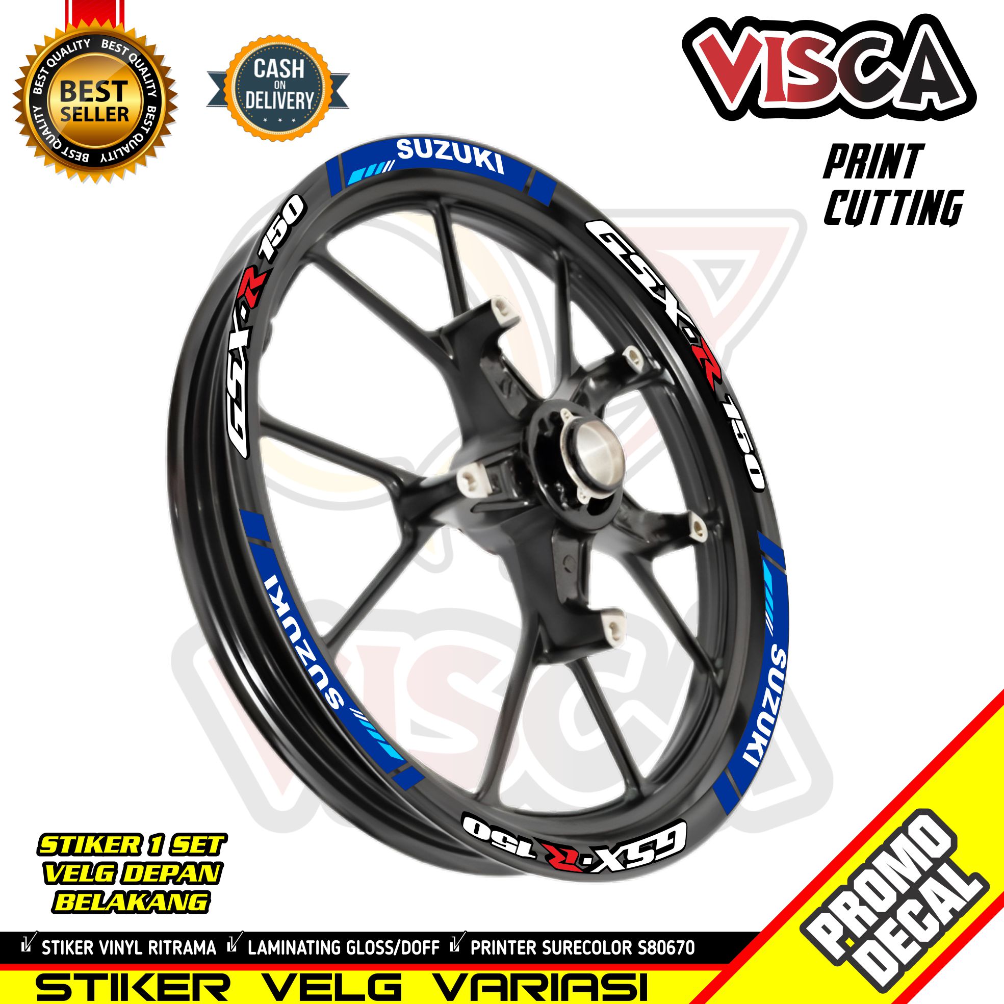 Stiker Velg List Velg Motor Stiker Velg GSX R 150 02 | Lazada Indonesia