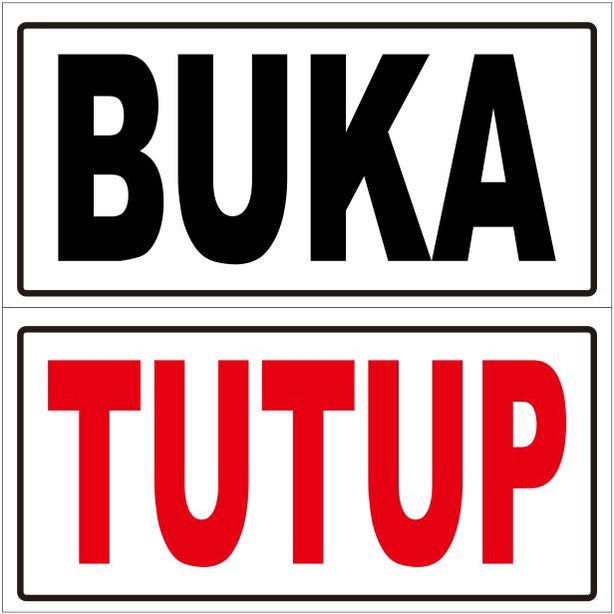 custom open close pintu / Papan open close / Buka tutup akrilik (Dua ...