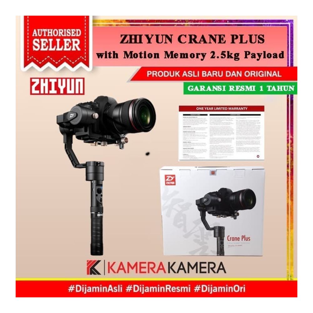 Zhiyun Crane Plus with Motion Memory 2.5kg Payload Gimbal Stabilizer ...