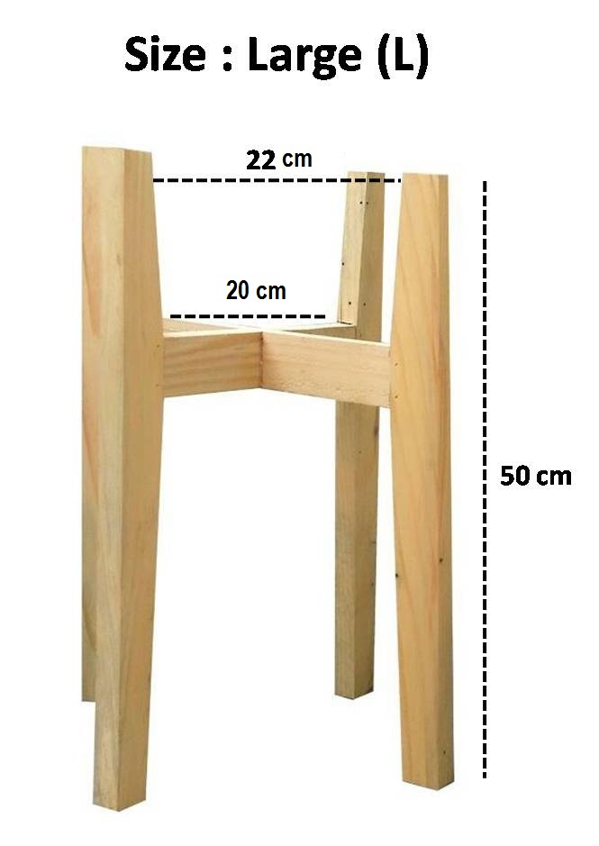 knk Rak Pot Bunga Kayu Standing Pot Kayu (L) | Lazada Indonesia