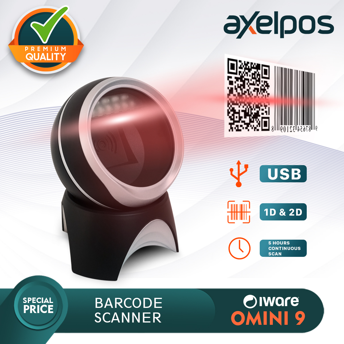Barcode Scanner Omni 2D USB Iware Omini 9 | Lazada Indonesia