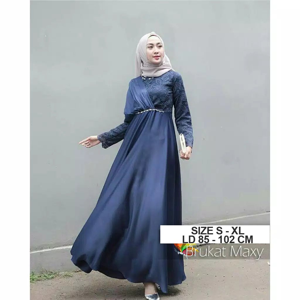 Butik Berkah Baju Gaun Gamis Pesta Kondangan Muslimah Remaja brukat ...