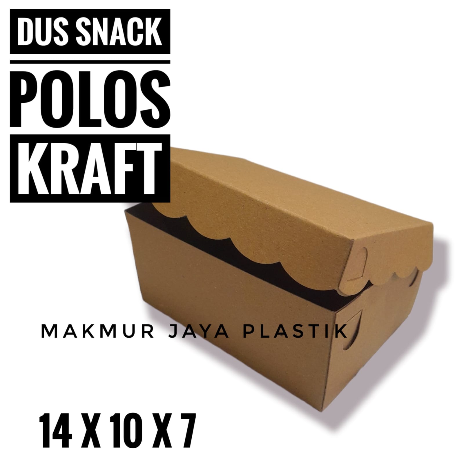 DUS BOX KUE SNACK POLOS COKLAT KRAFT 14 X 10 X 7 ISI 5 PC | Lazada ...