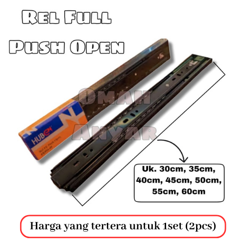 Rel Laci Double Full Extension Push Open PO Huben 45mm BUKAN Soft Close ...