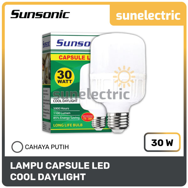 Sunsonic Lampu Capsule Bohlam LED Bulb Cahaya Putih Cool Daylight 5W ...