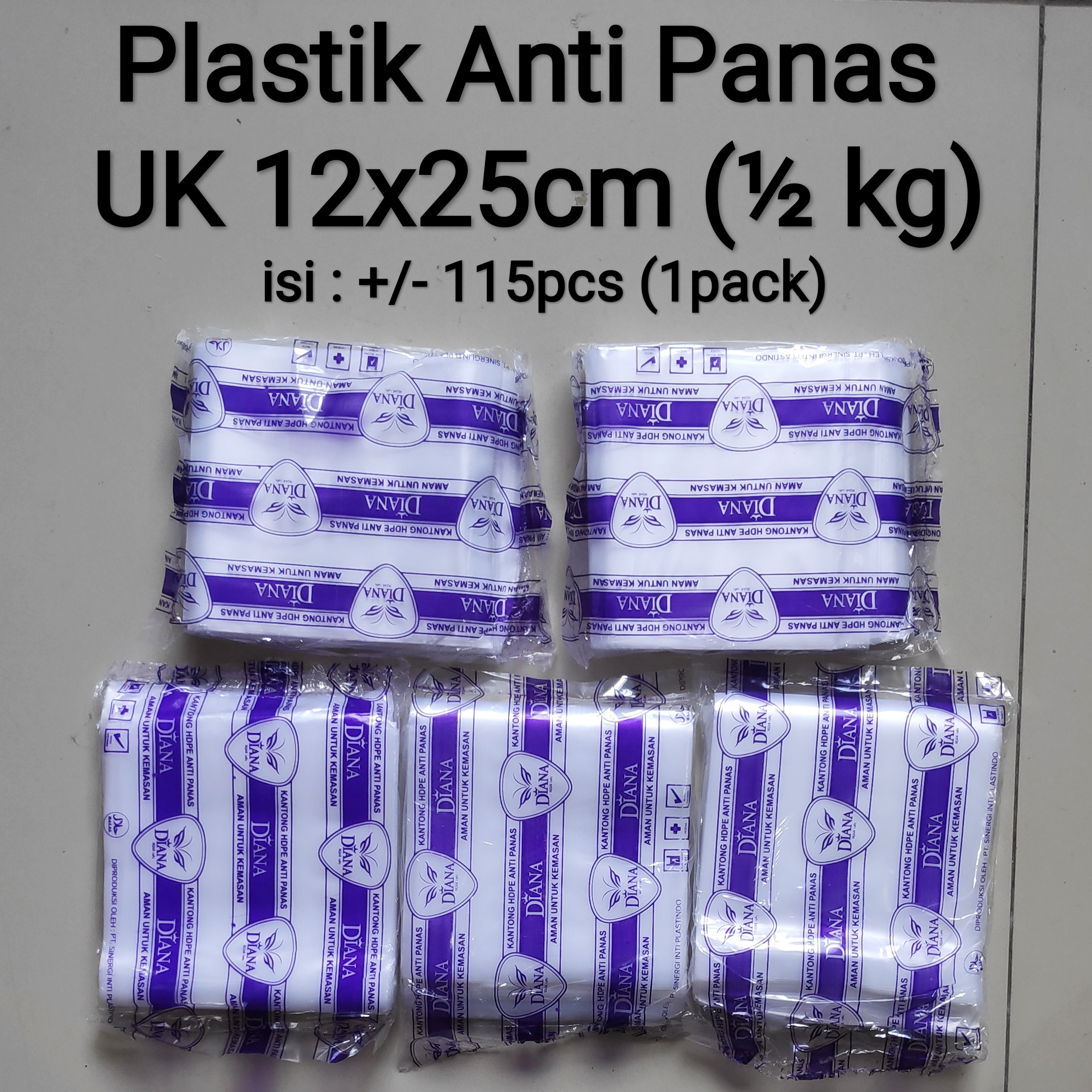 kantong plastik Tahan Panas 12x25, Plastik Anti Panas, Plastik Buram uk ...