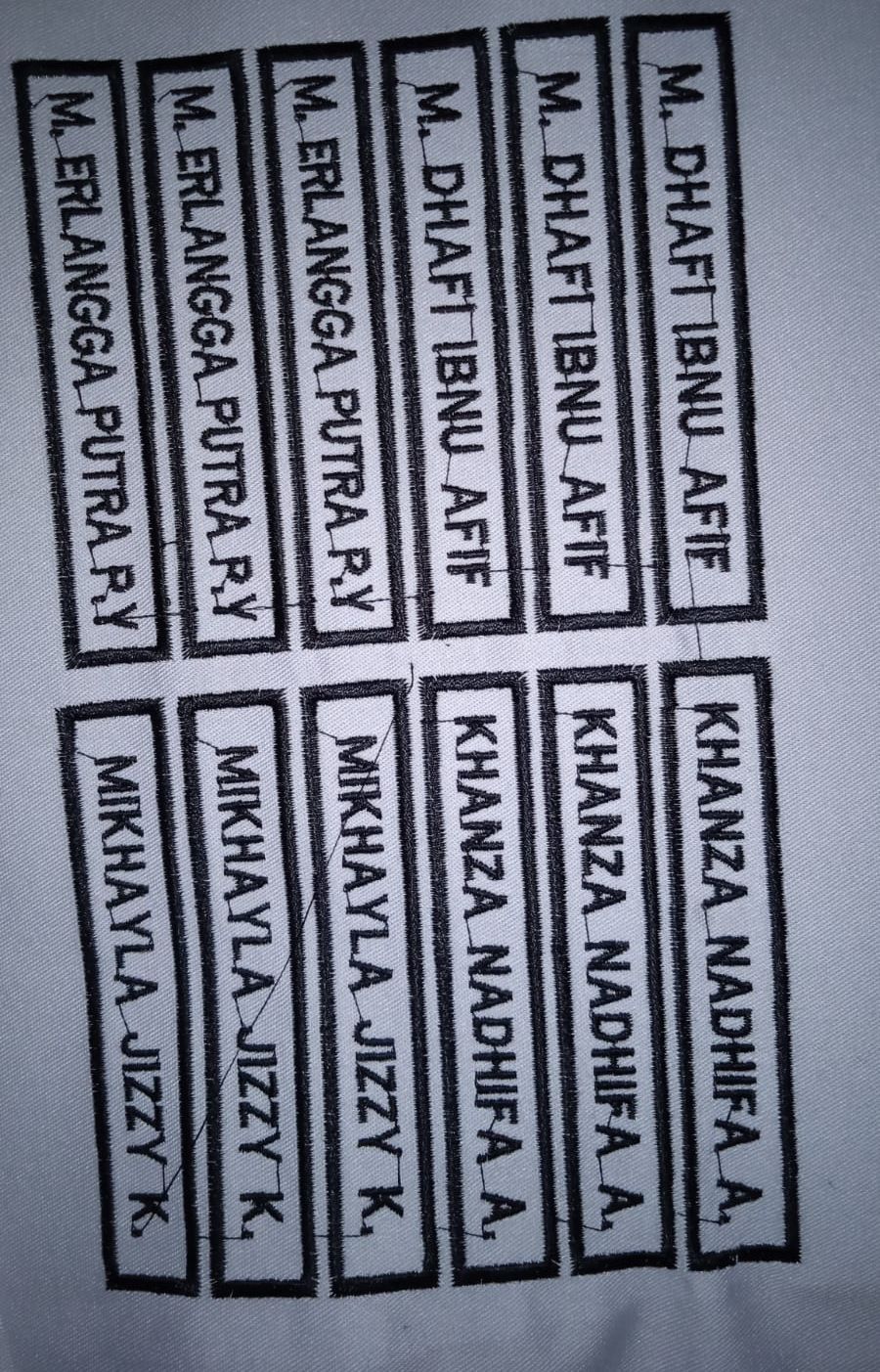 Bordir bet nama bed nama siswa papan nama | Lazada Indonesia