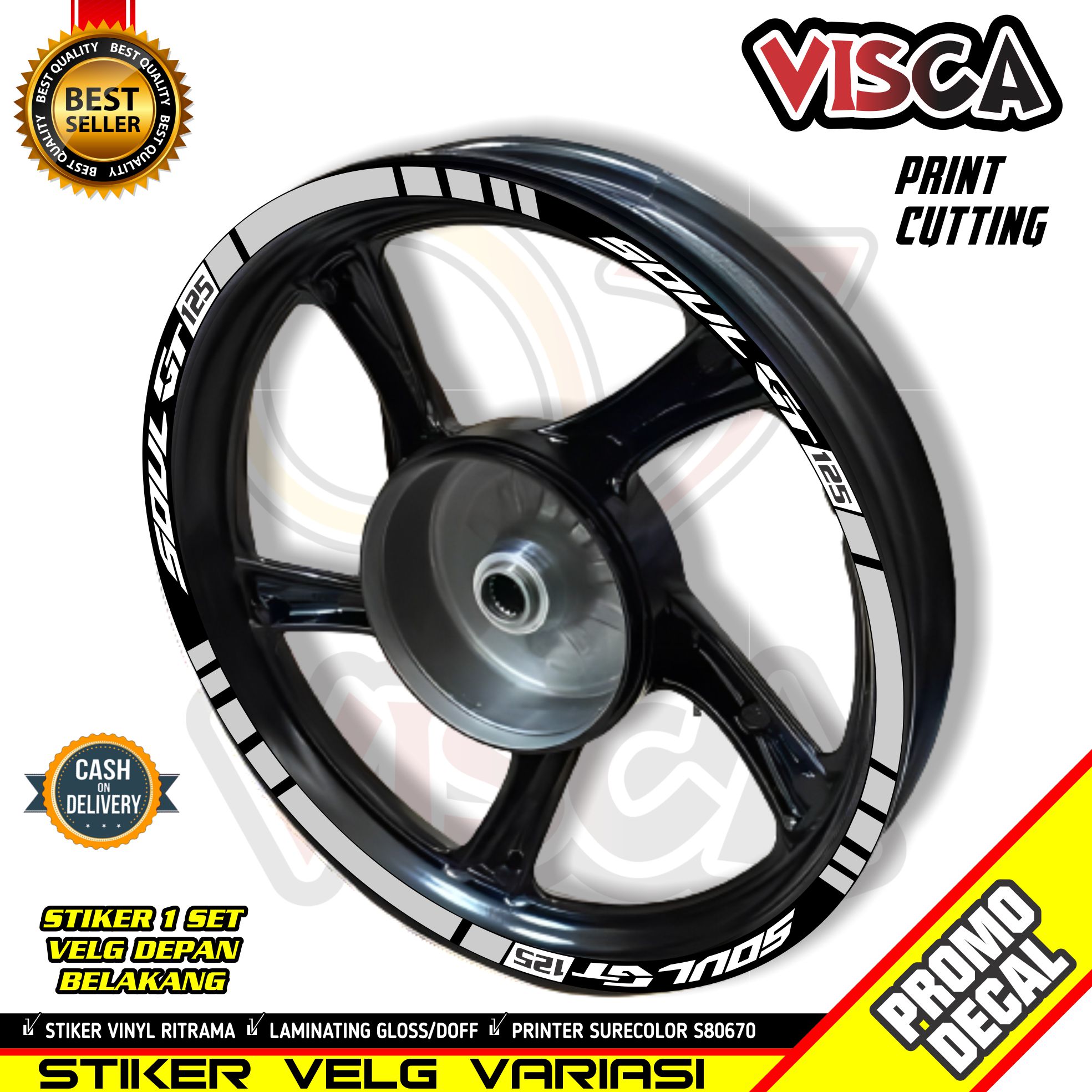 Stiker Velg List Velg Motor Stiker Velg Soul GT Motif Simple | Lazada ...