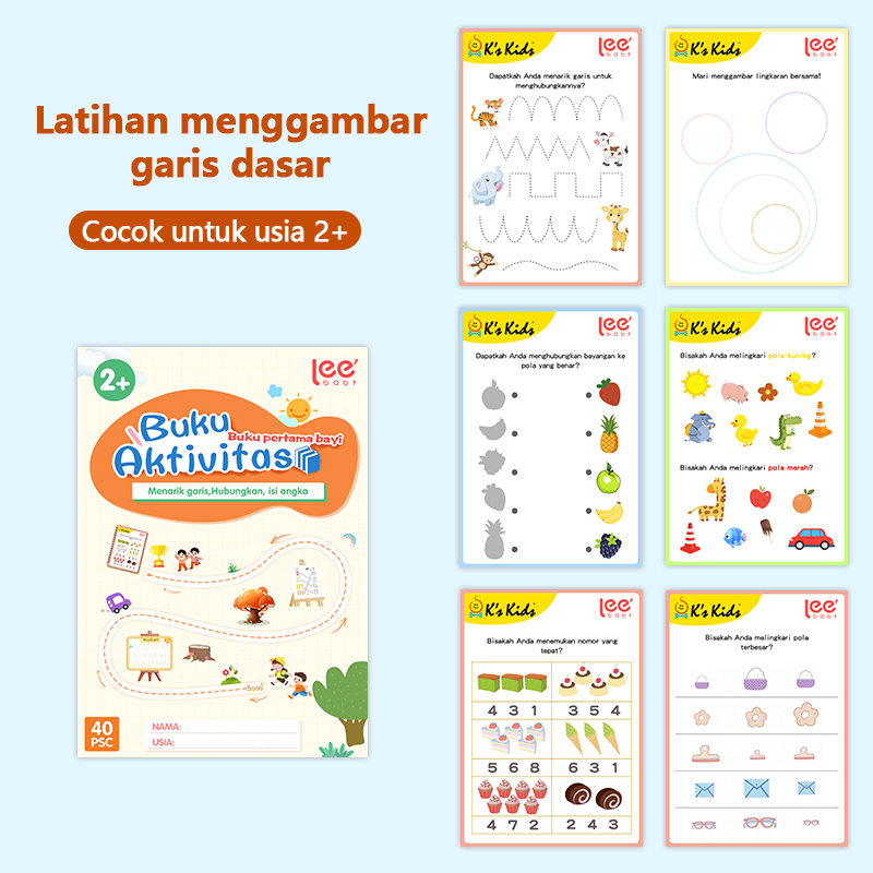 【WORKSHEET ANAK 】Buku Aktivitas Pertamaku Worksheet Anak Pra TK 2 3 4 ...