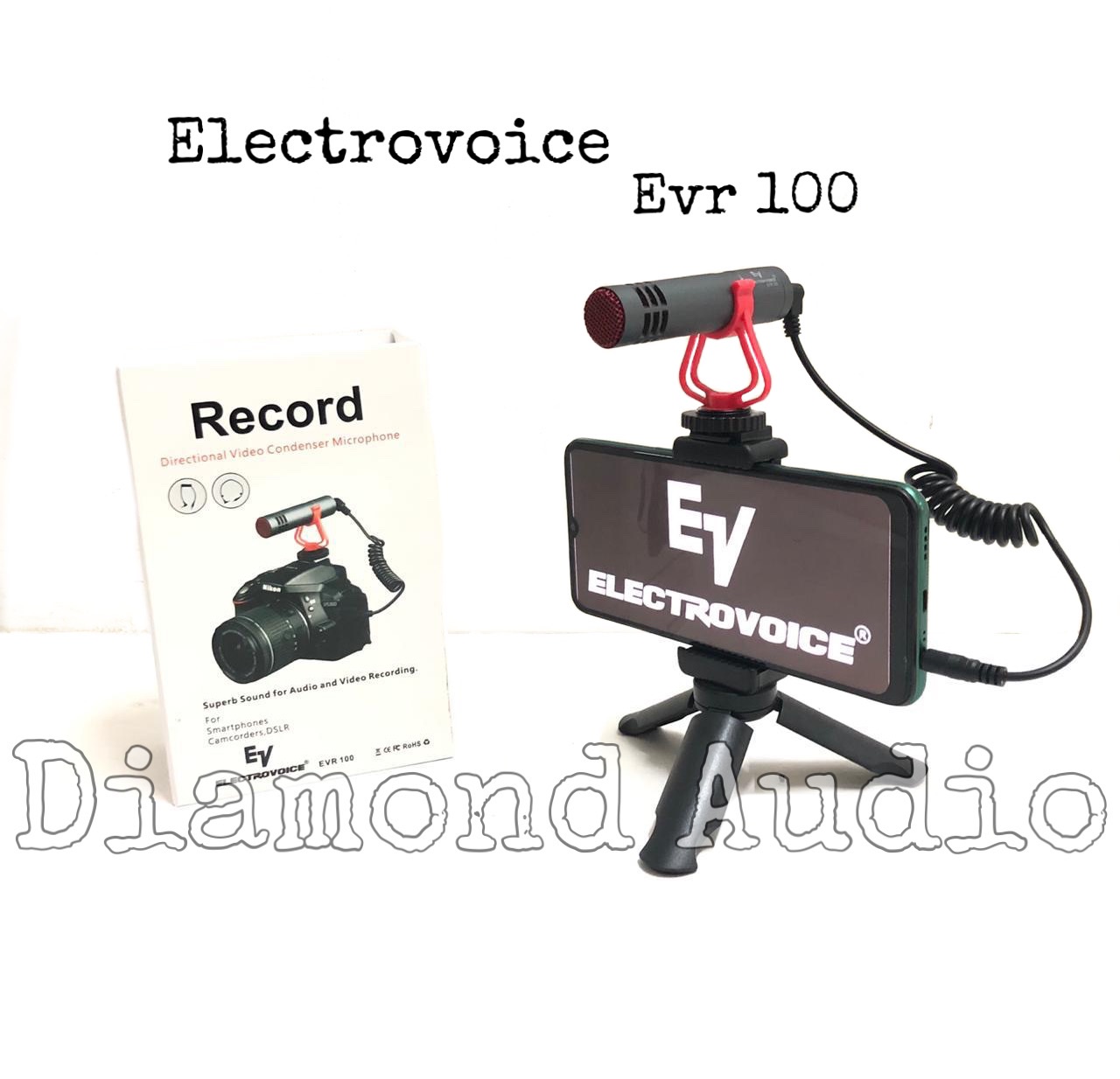 Mic Condensor Electro Voice Evr 100 For Camera Dslr dan Handphone ...