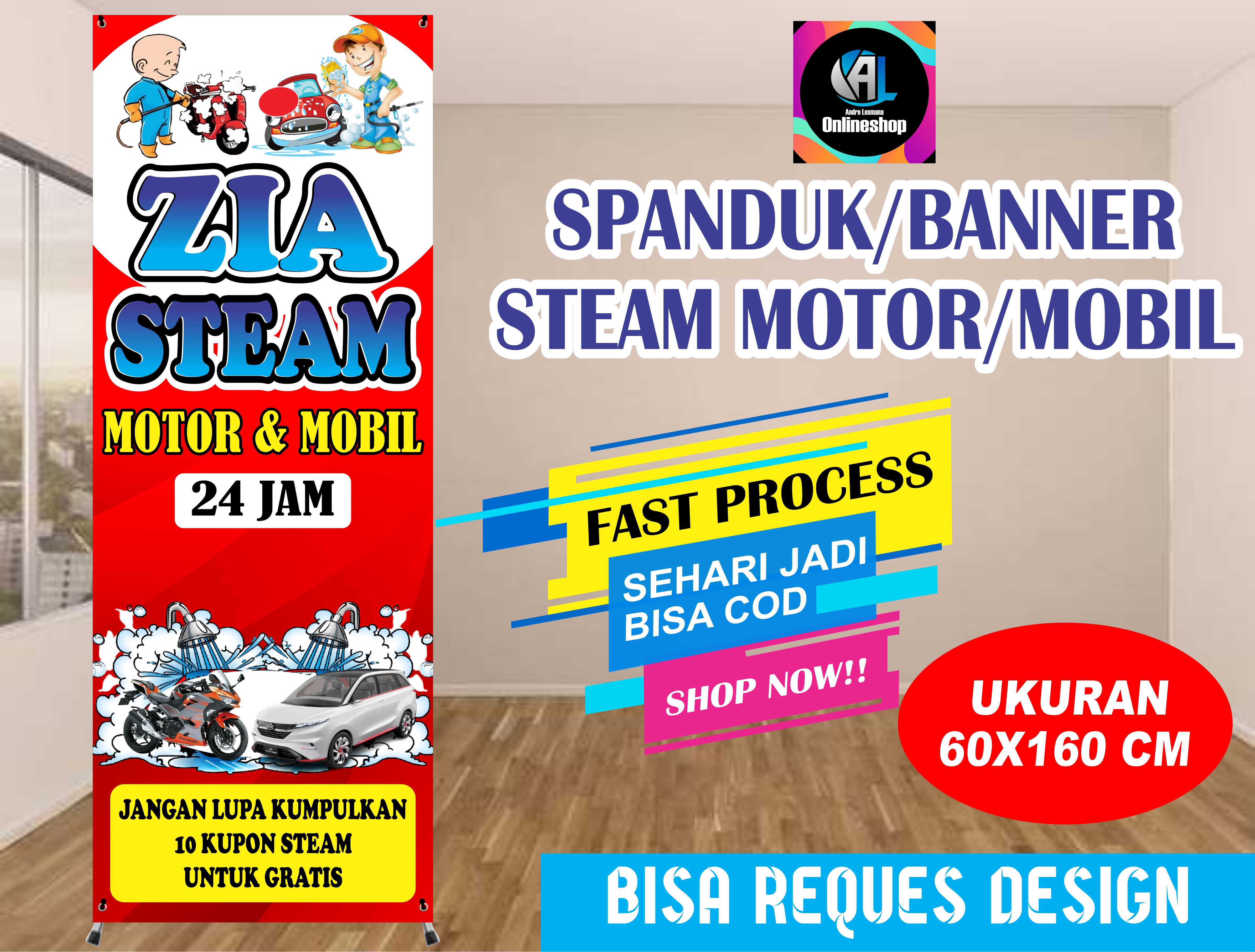 Spanduk, Banner Steam Motor | Lazada Indonesia