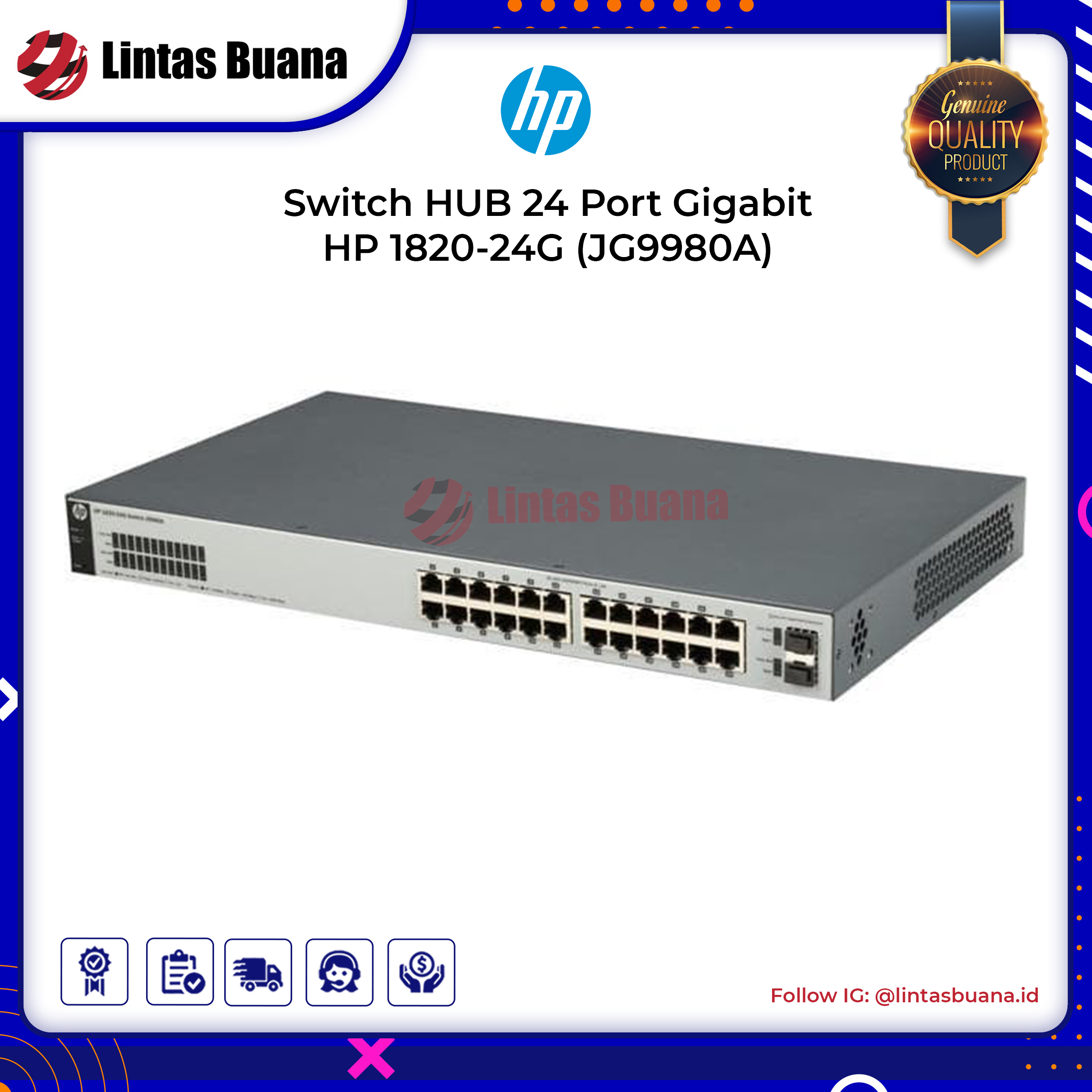 HP 1820 24G - J9980A Switch Managed 24 Port Gigabit | Lazada Indonesia