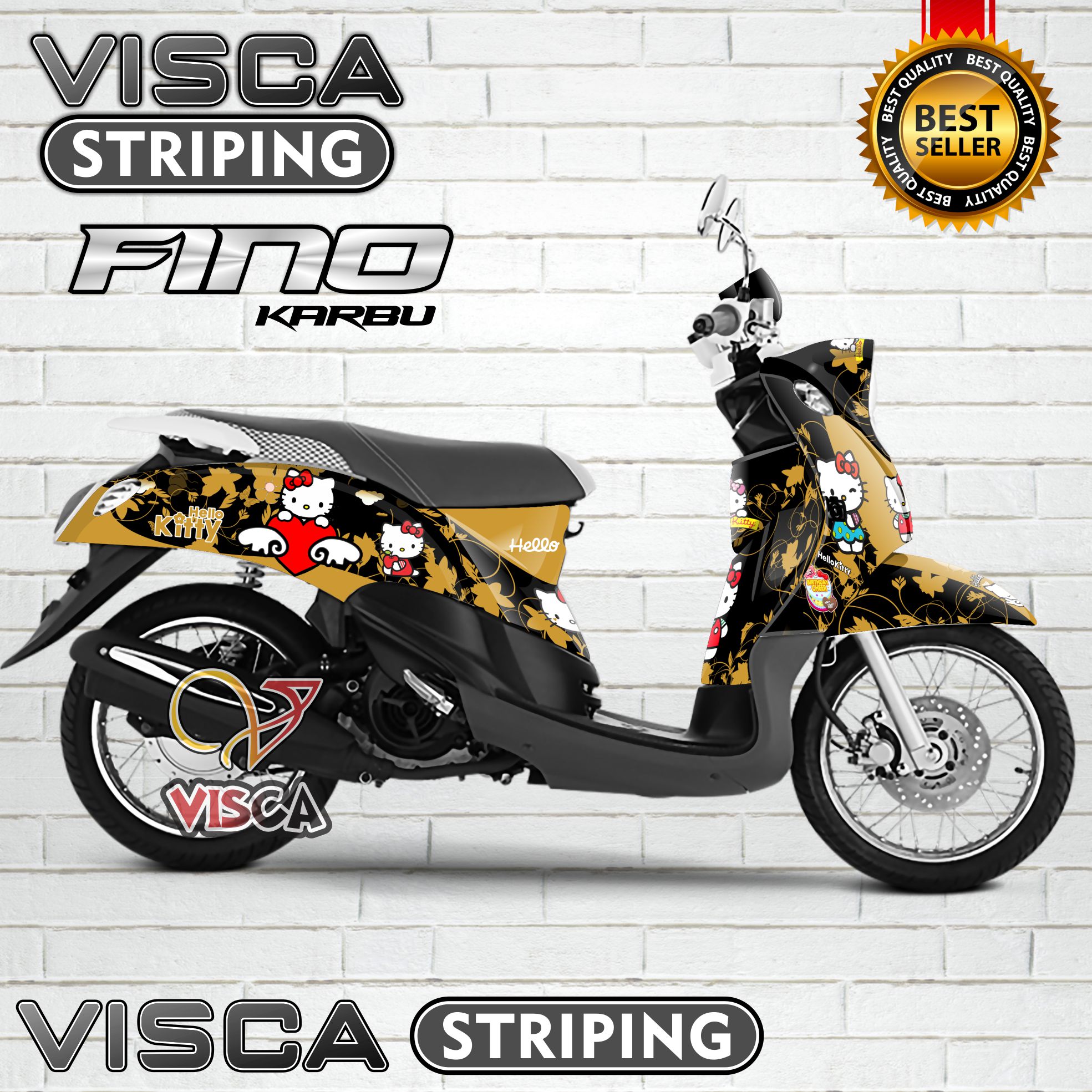 Stiker Striping Fino Karbu Fullbody Variasi Hello kitty | Lazada Indonesia