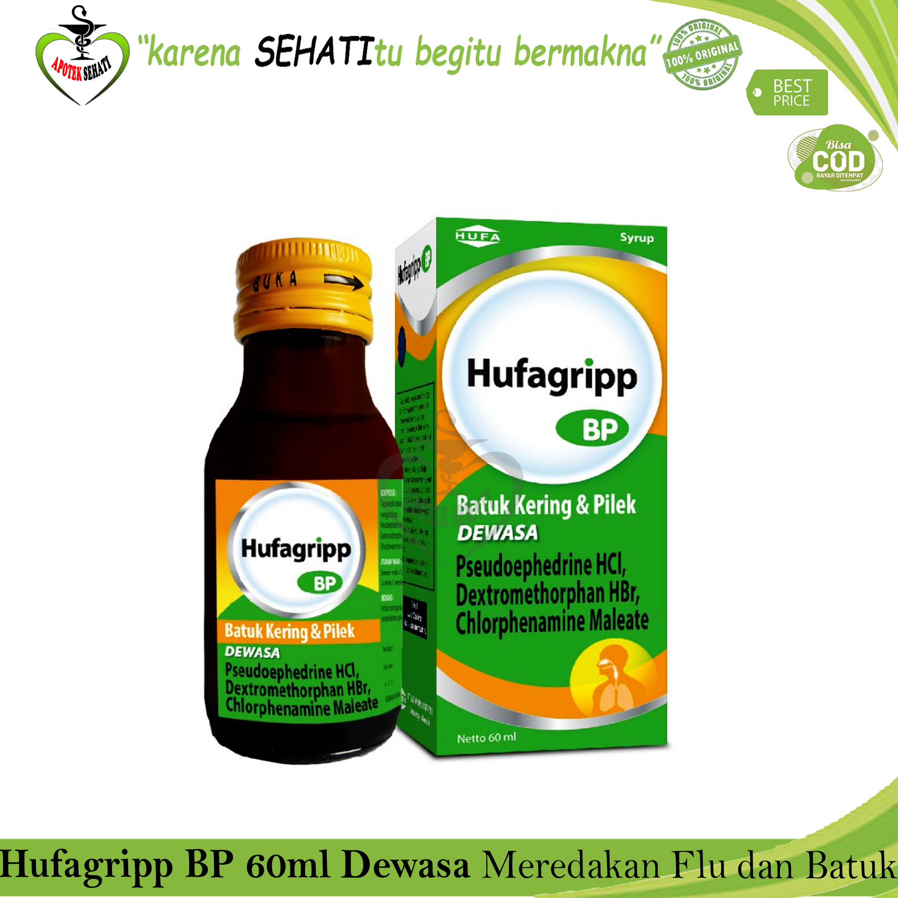 Hufagrip Obat Batuk Pilek Demam Anak Dewasa All Variant | Lazada Indonesia