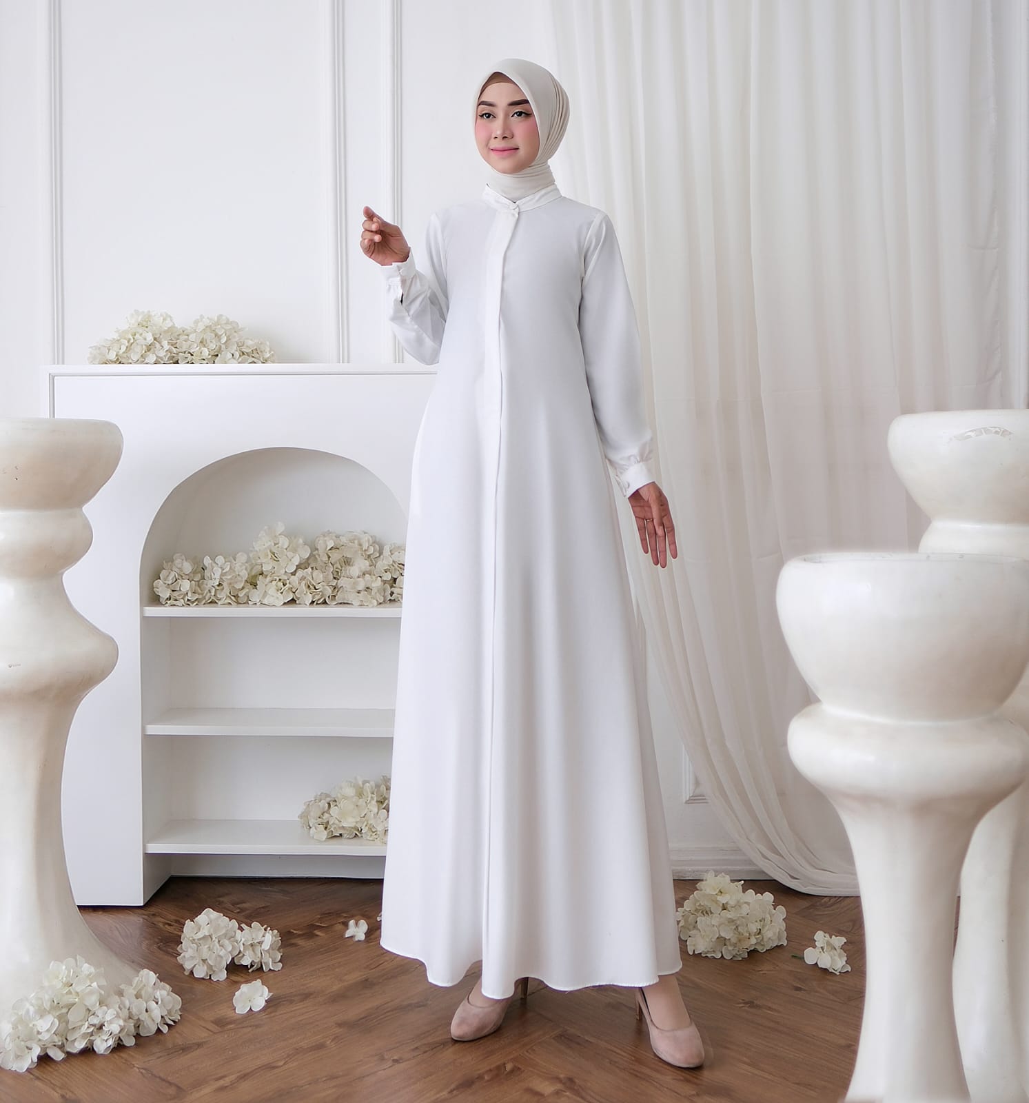 GAMIS KATUN TOYOBO POLOS PREMIUM GAMIS INNARA | DRESS POLOS | GAMIS ...