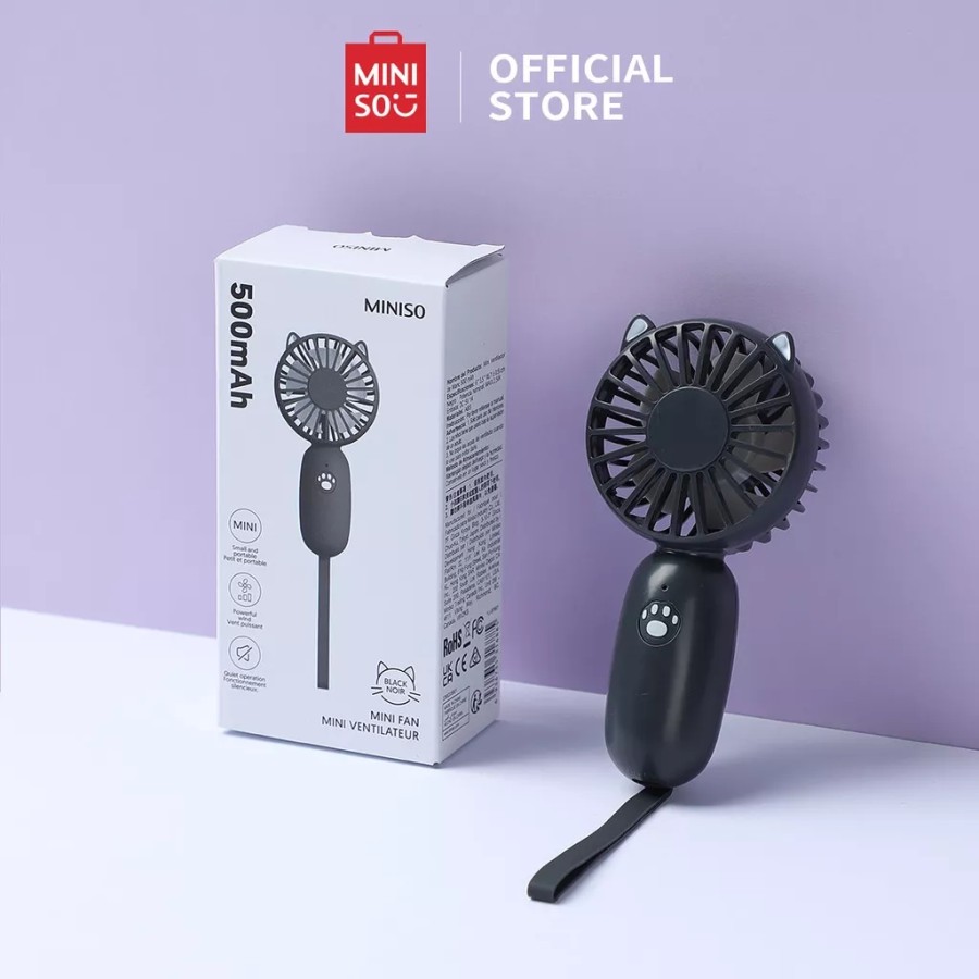 Miniso Mini Fan Portable 500mAh - Kipas Angin Genggam Mini 3 Speed ...