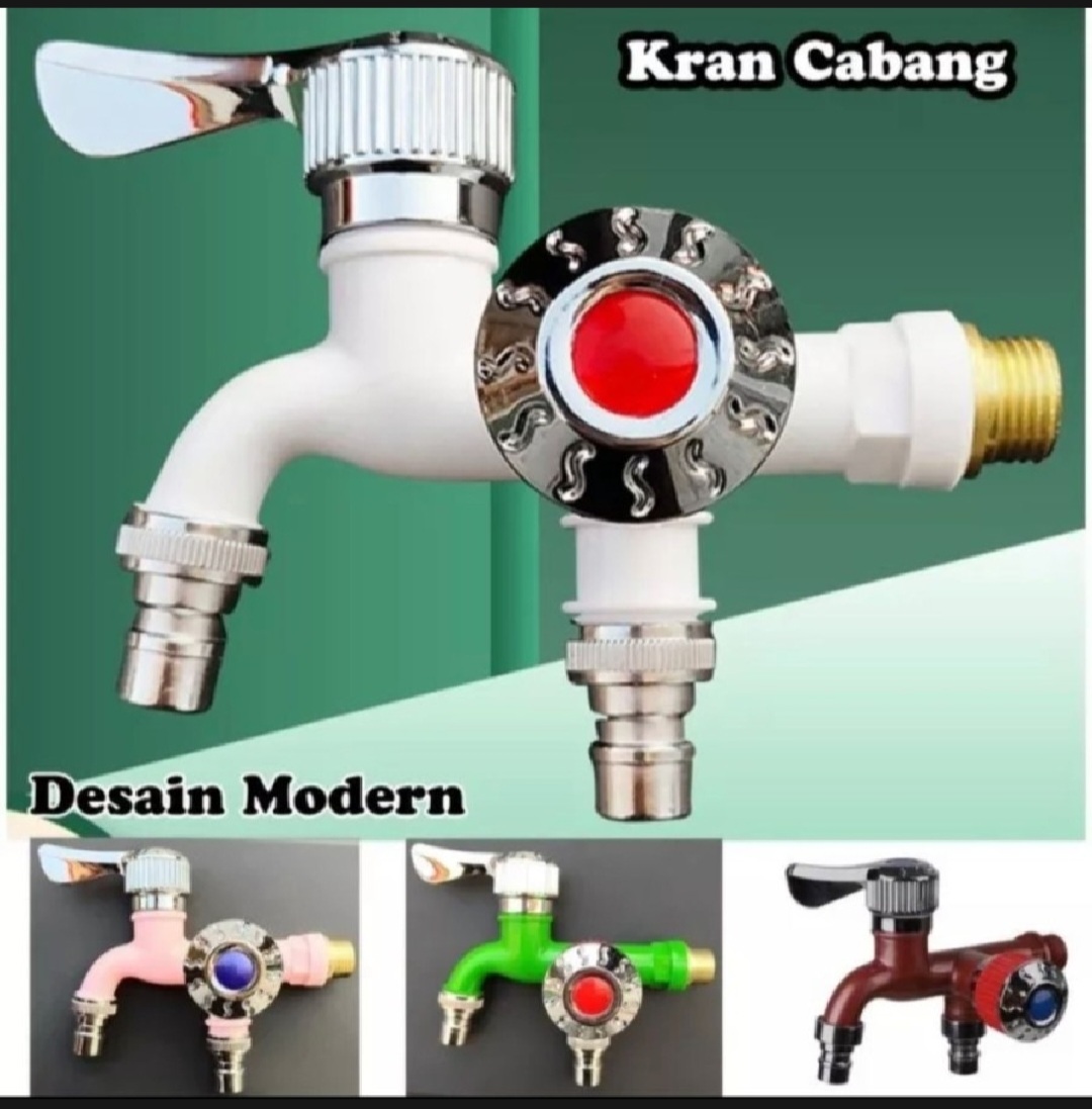 Kran Double Faucet Cabang Air Pump 1/2 Ledeng Mode | Lazada Indonesia