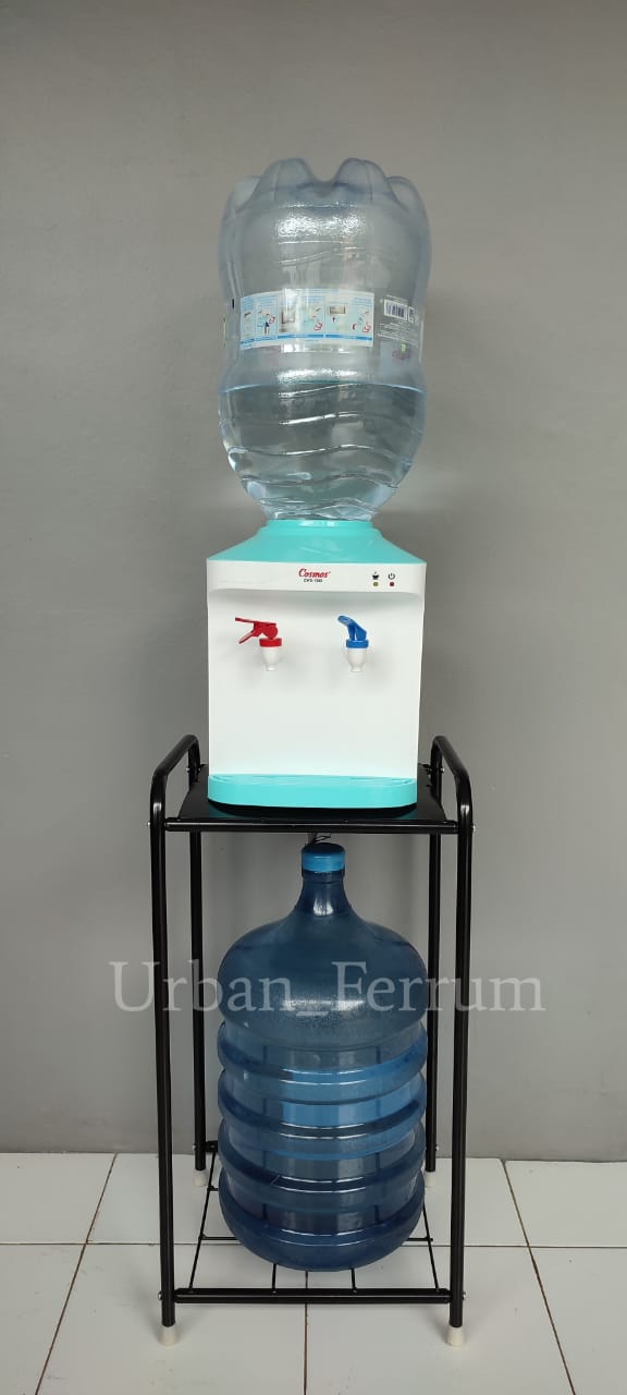 RAK DISPENSER MURAH / RAK GALON AIR, RAK SERBAGUNA, 2 SUSUN - HITAM ...