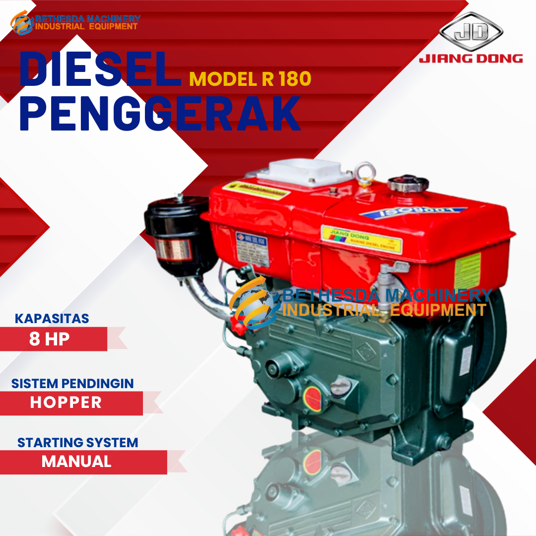 Mesin Penggerak Diesel 8 pk - Engine Jiangdong R 180 8hp Hopper | Lazada Indonesia