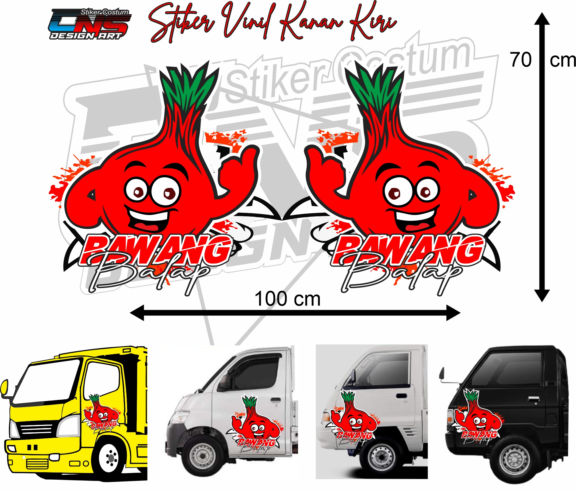 stiker decal pintu bawang / sticker decal truk / pick up | Lazada Indonesia
